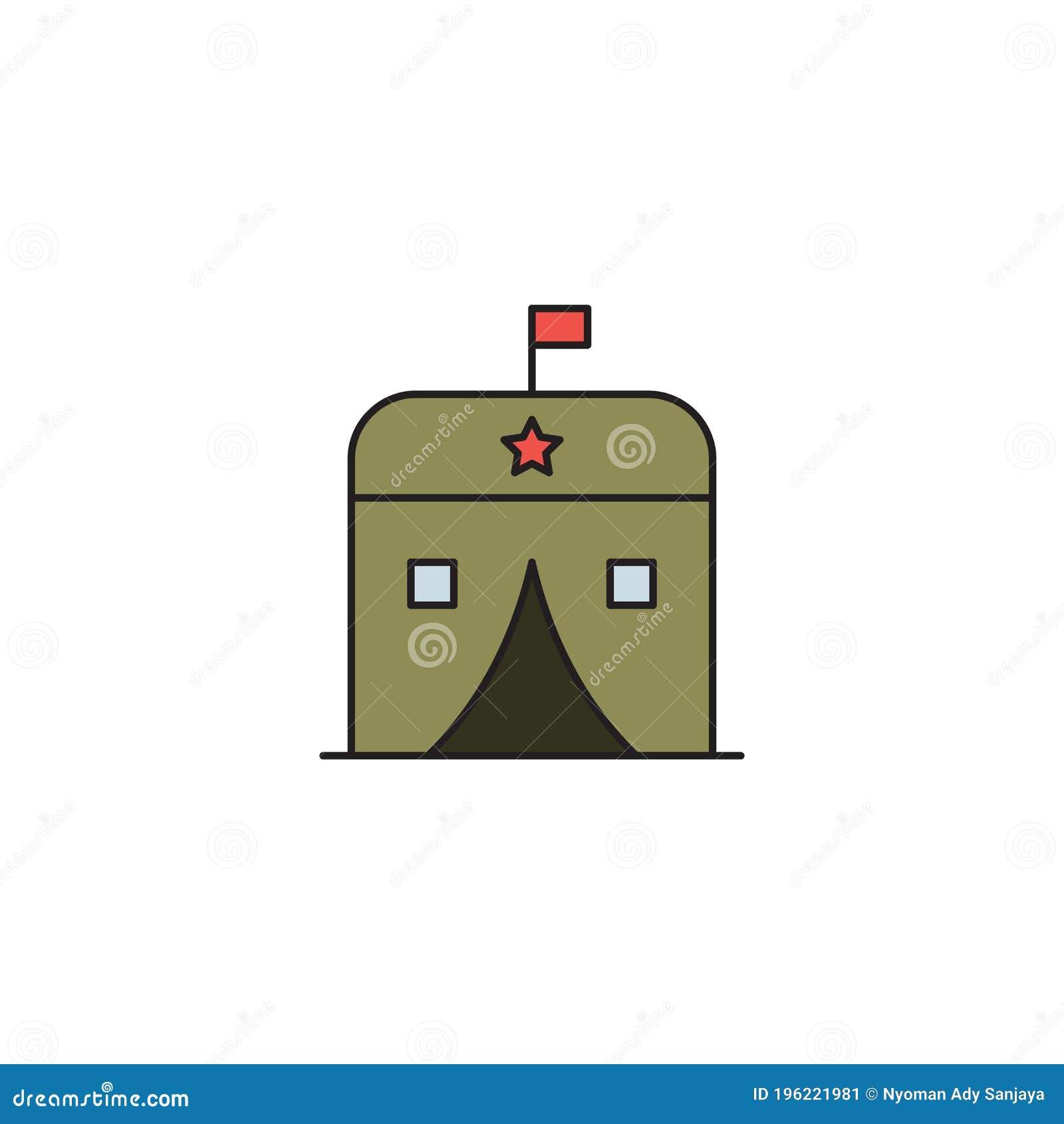 Army Tent Vector Icon Symbol Isolated on White Background Stock Vector ...
