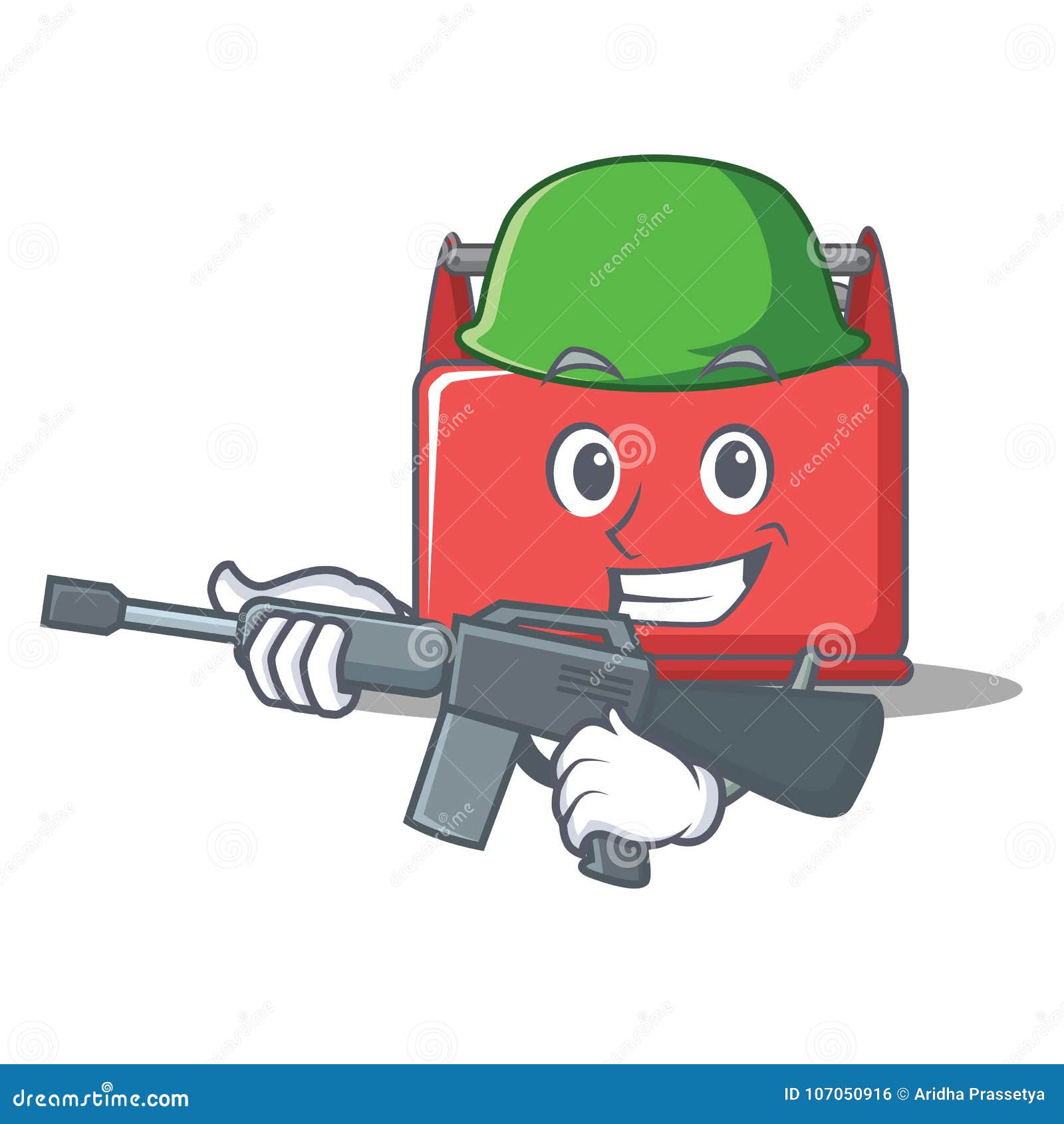 Army Tool Box Character Cartoon Stock Vector - Illustration of command ...