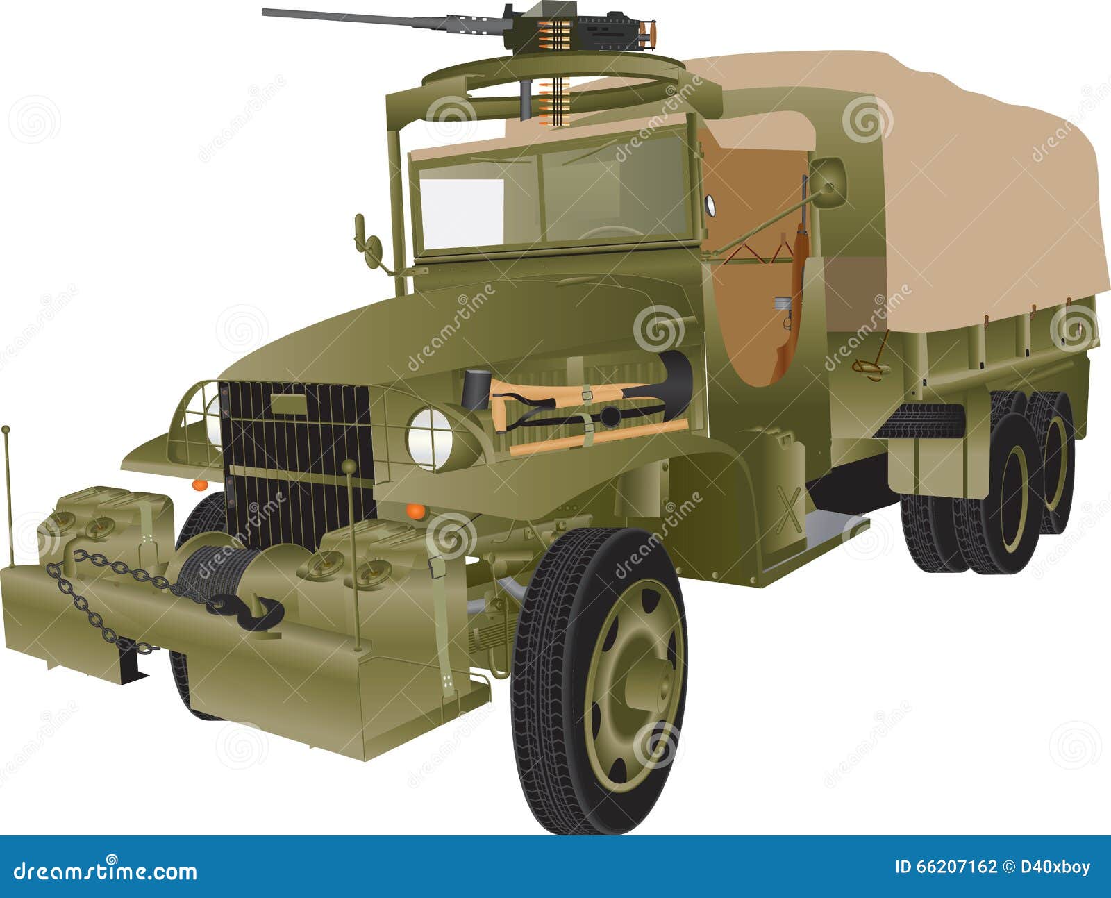 Army Truck stock vector. Illustration of armed, wheel - 66207162