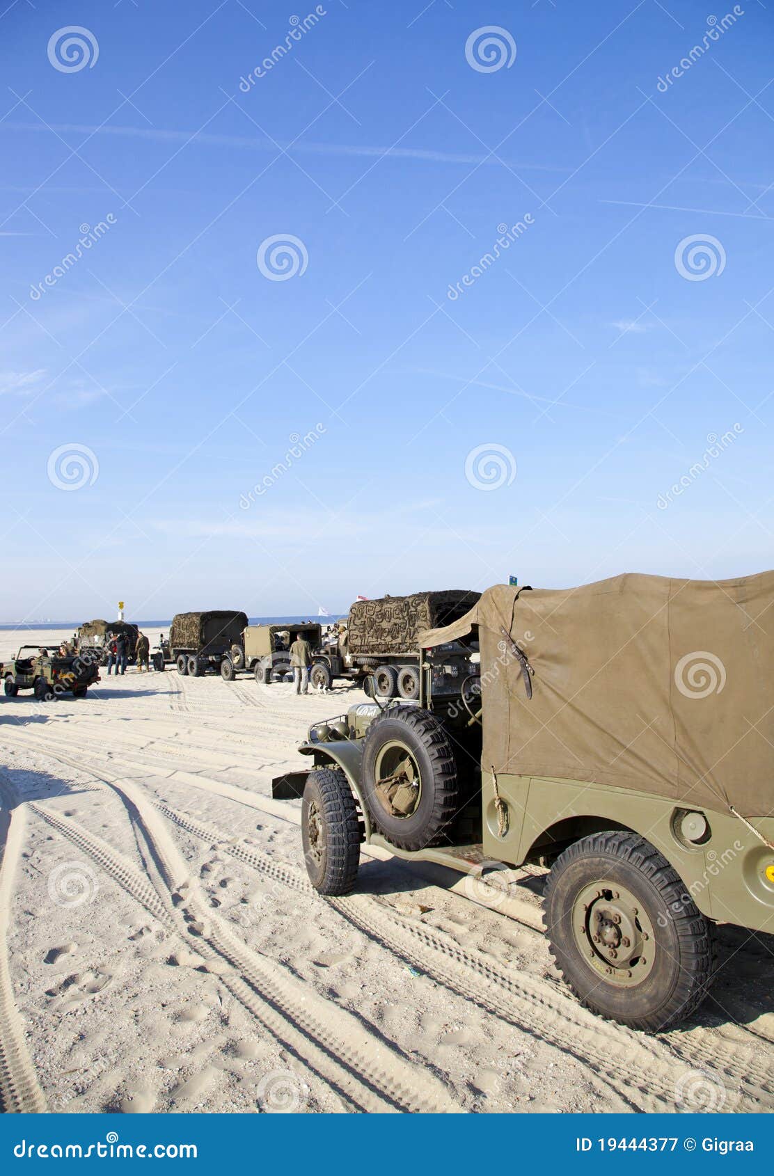 Army trucks at beach editorial photography. Image of combat - 19444377