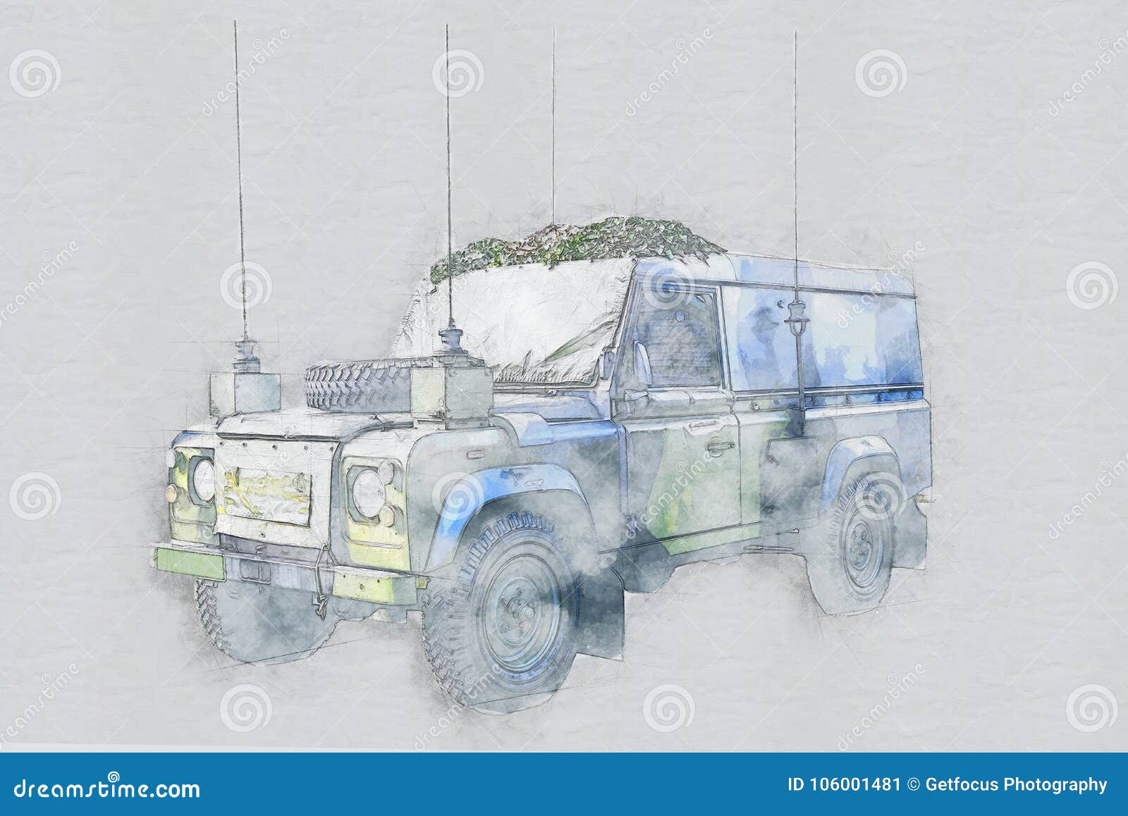 Army vehicle stock illustration. Illustration of technical - 106001481