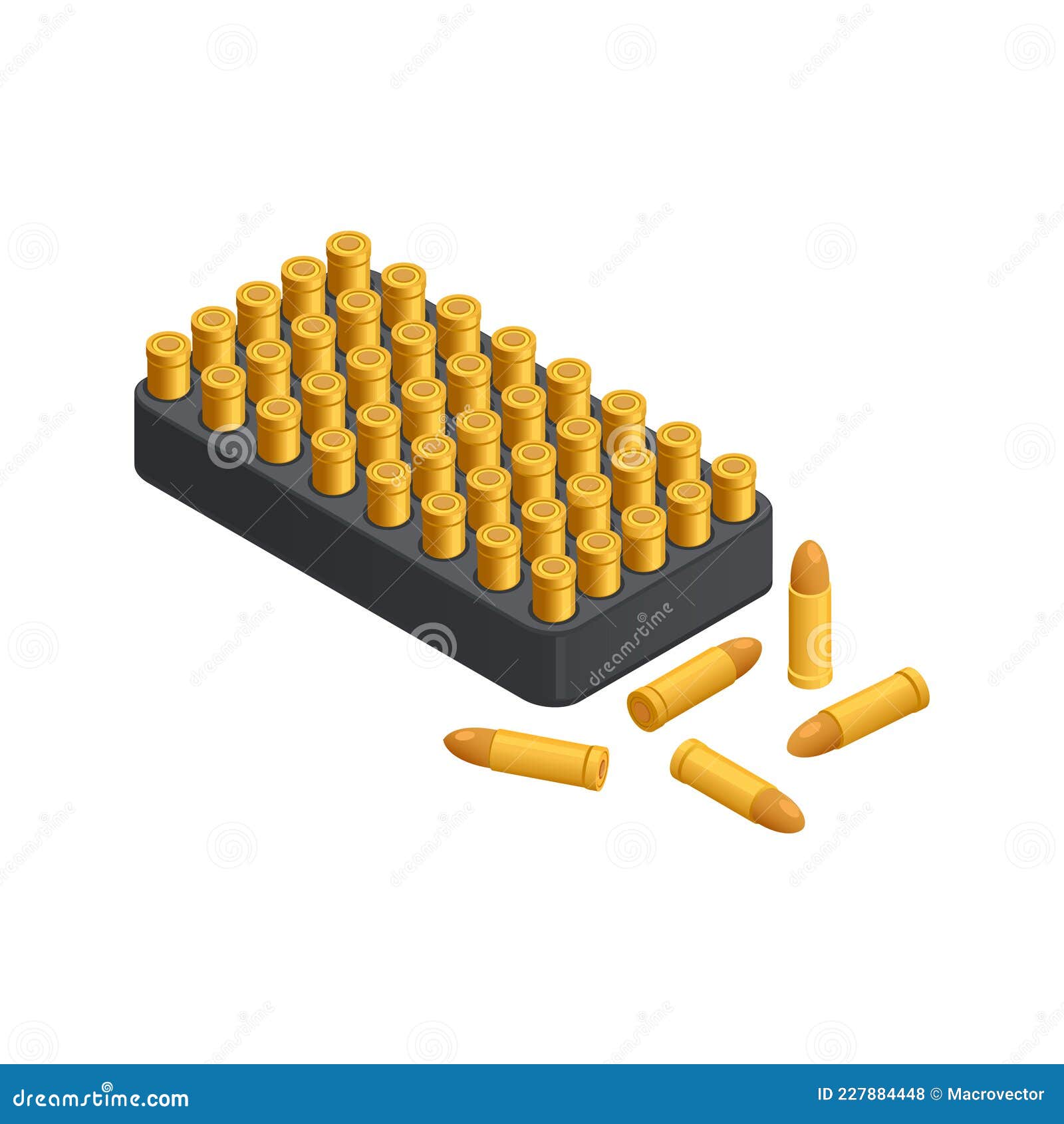 Pack of Bullets Composition Stock Vector - Illustration of concept ...