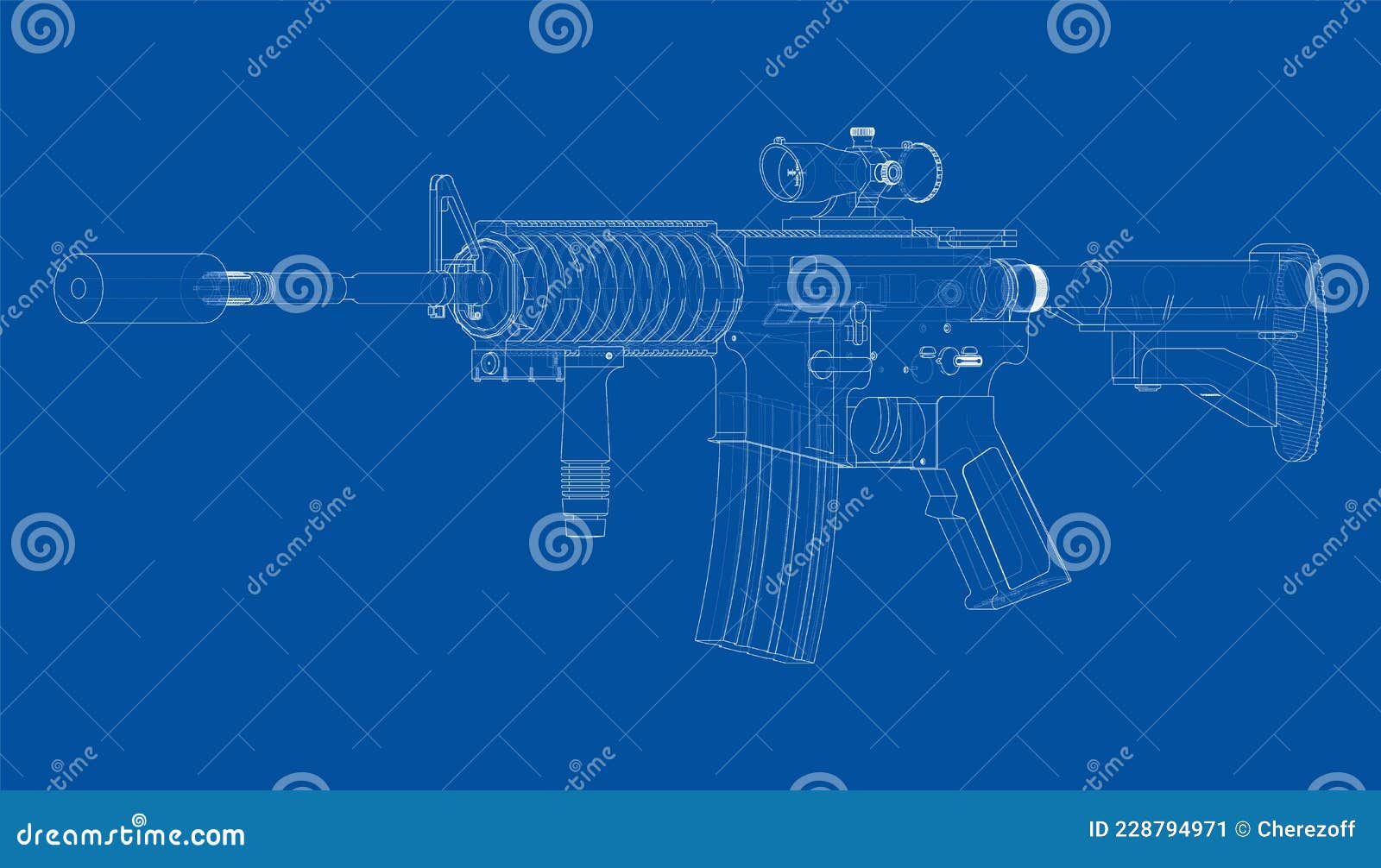 Army weapons. Vector stock vector. Illustration of object - 228794971