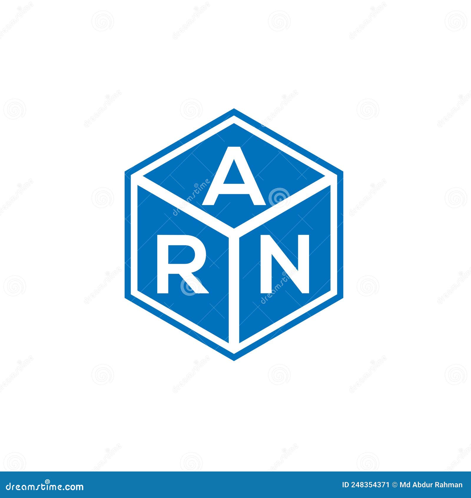 ARN Letter Logo Design On Black Background. ARN Creative Initials ...