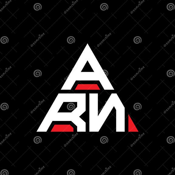 ARN Triangle Letter Logo Design with Triangle Shape. ARN Triangle Logo ...