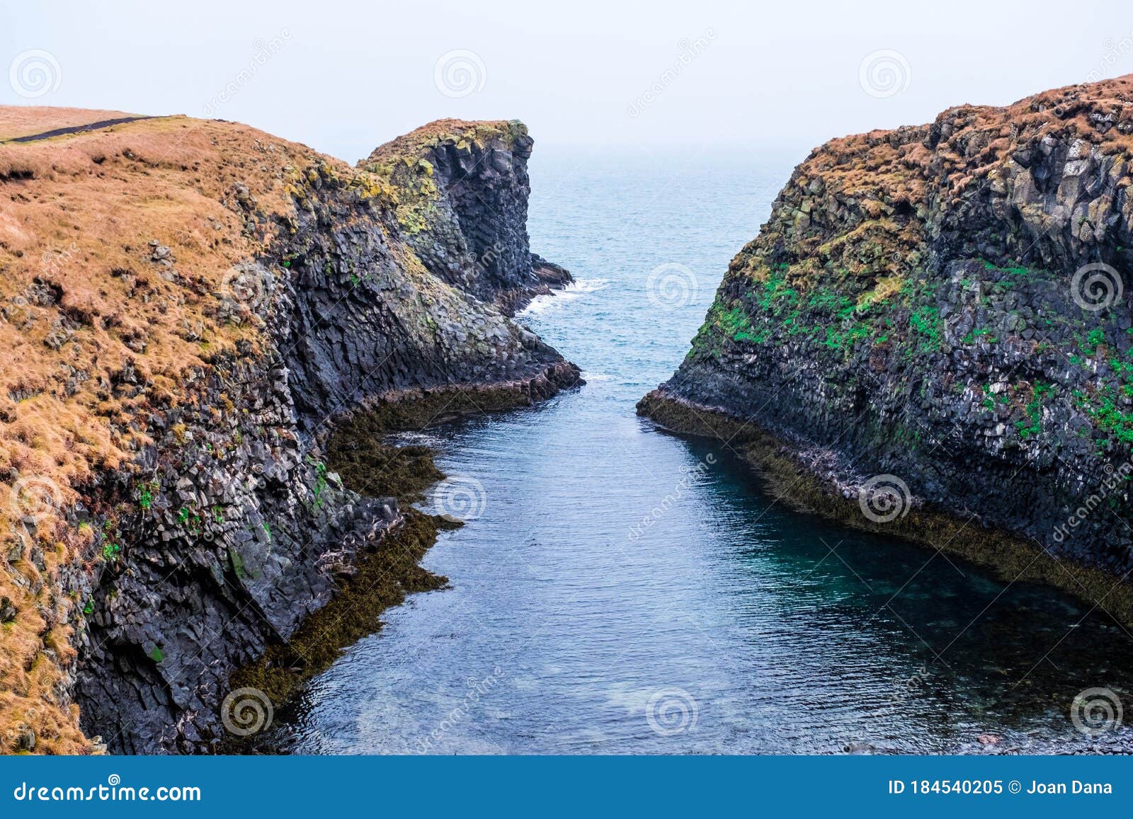 An Arnarstapi Cliff in Iceland Stock Image - Image of autumn, blue ...
