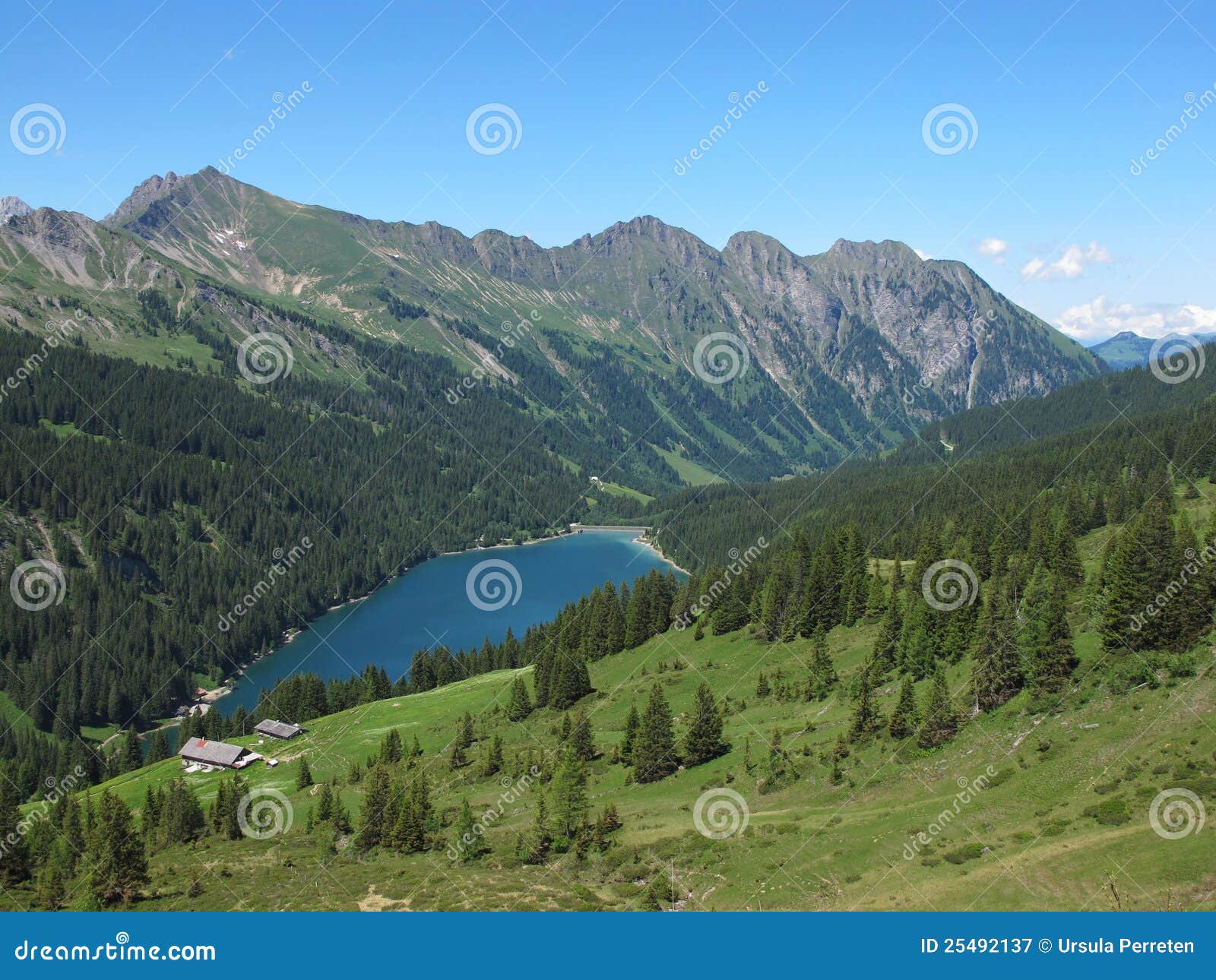 Arnensee and mountains stock image. Image of forest, outdoors - 25492137