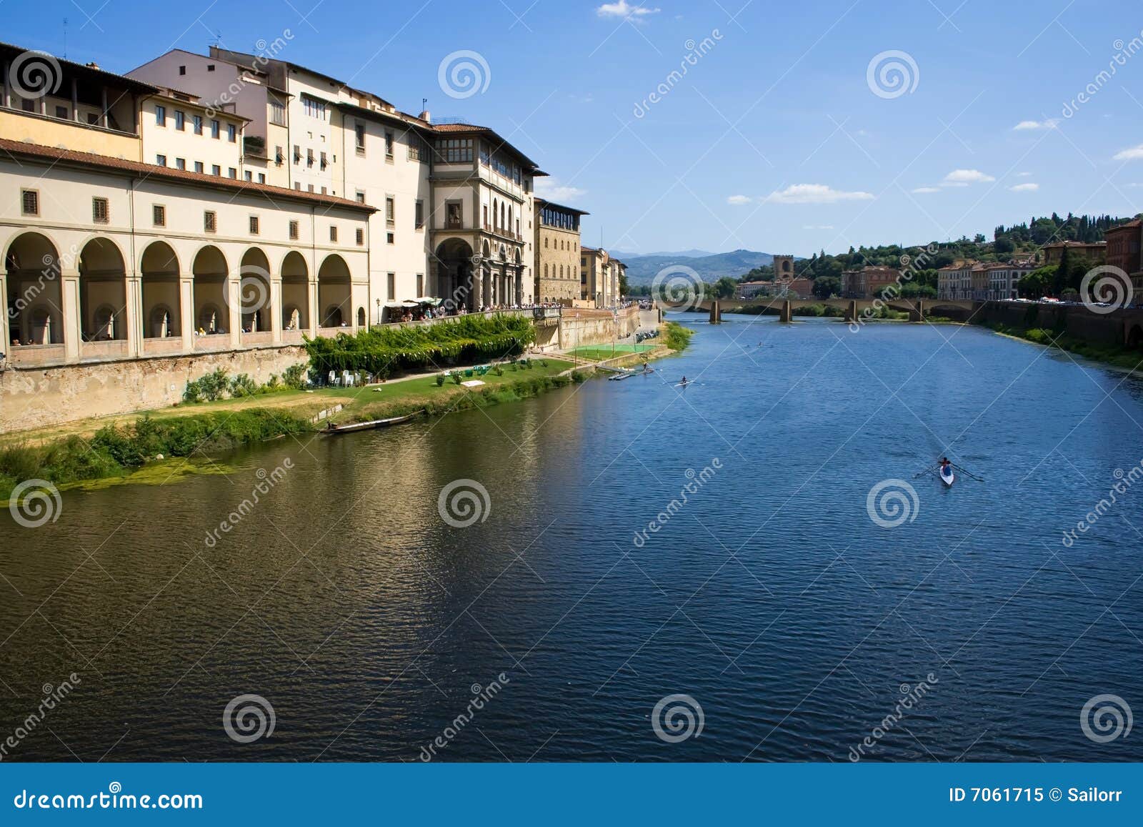 Arno river stock image. Image of monument, beauty, evening - 7061715