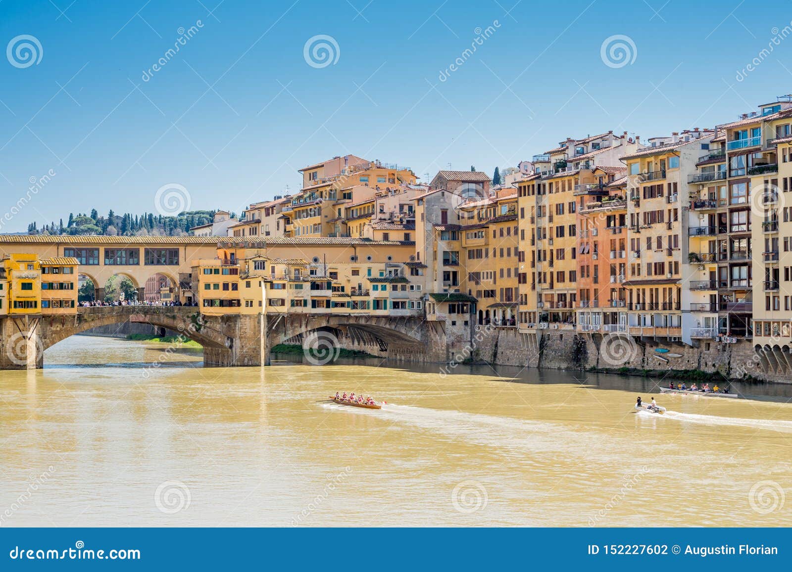 Arno river in Florence stock photo. Image of town, tourist - 152227602