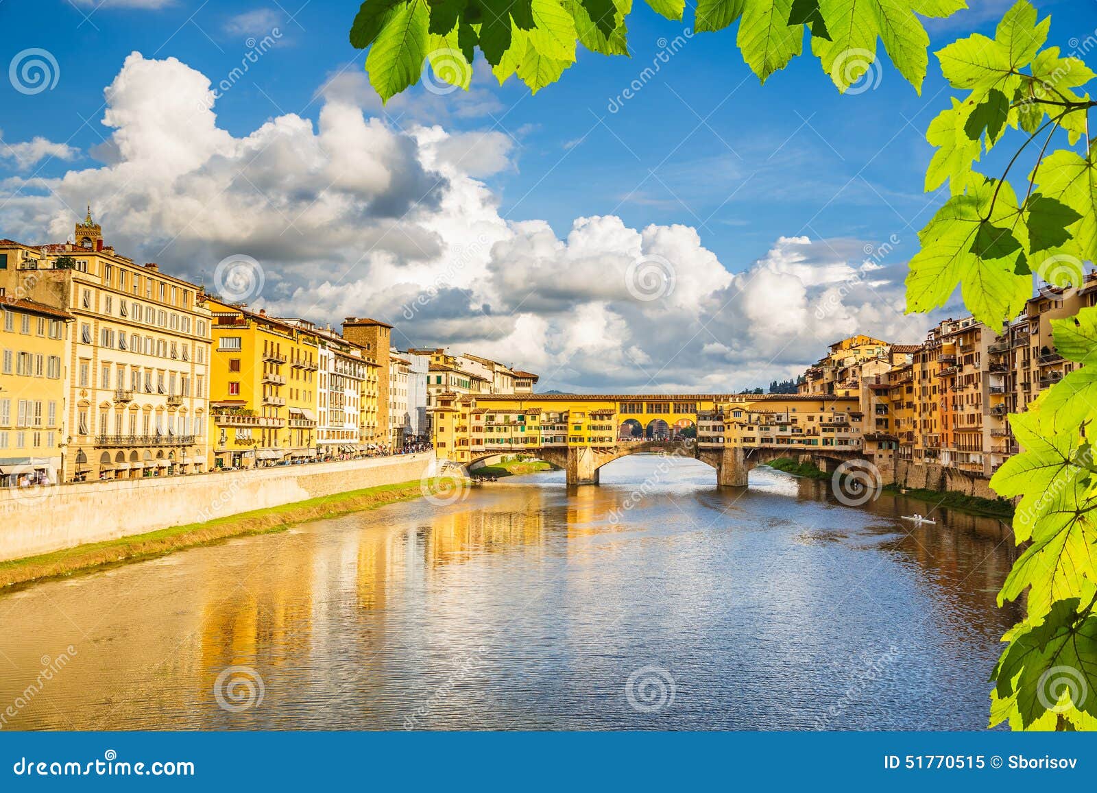 Arno river in Florence stock image. Image of europe, spring - 51770515