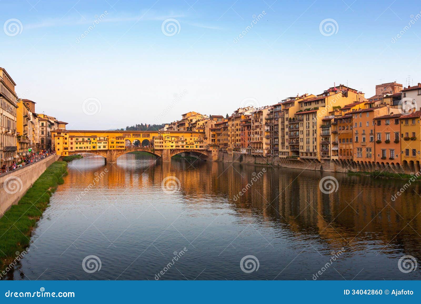 Arno River and Ponte Vecchio in Florence Stock Photo - Image of italian ...