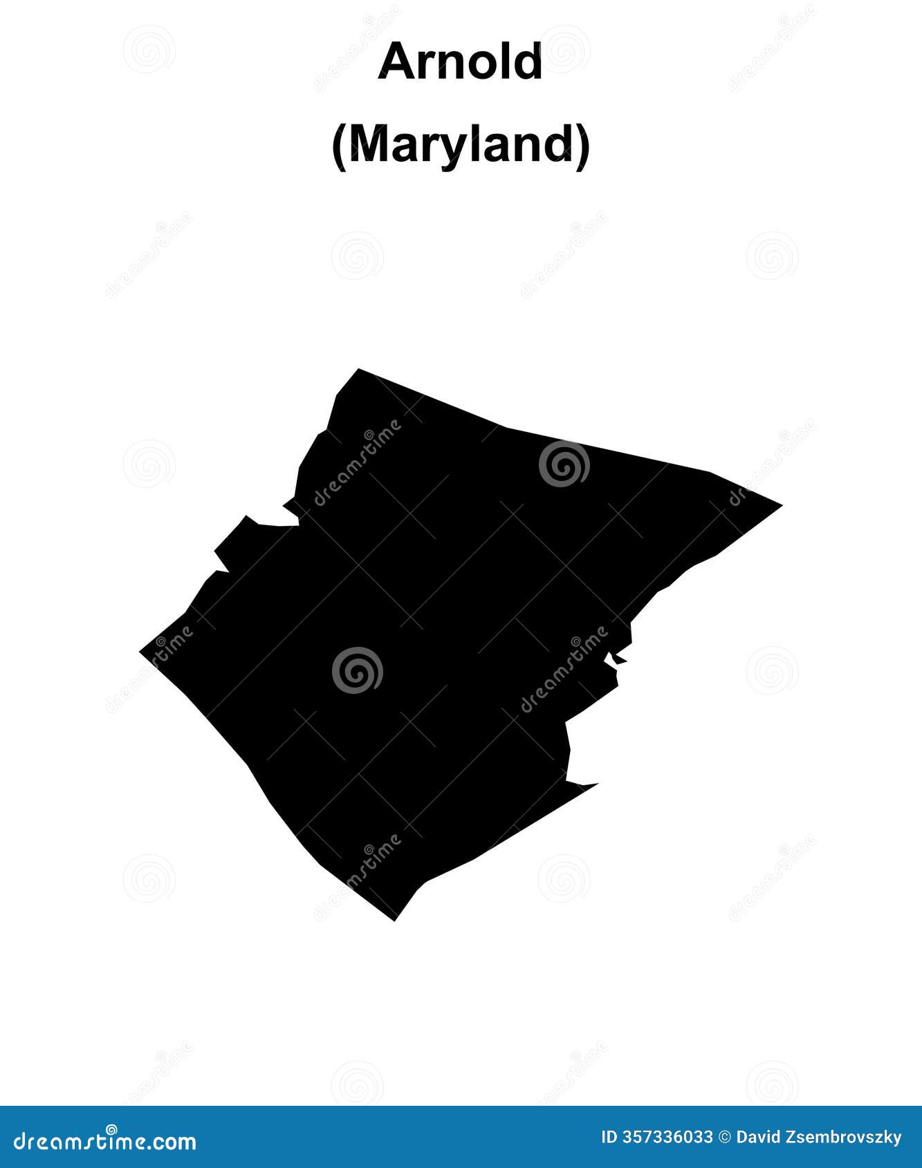 Arnold Outline Map Cartoon Vector | CartoonDealer.com #357336033