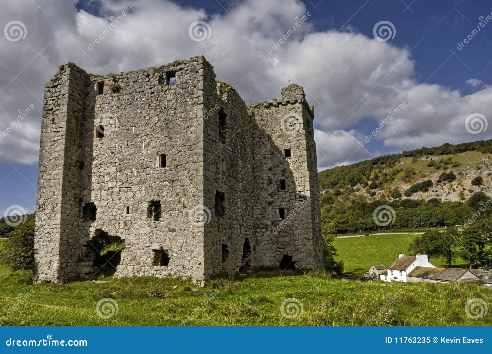 Arnside Peel tower stock image. Image of peel, ruined - 11763235