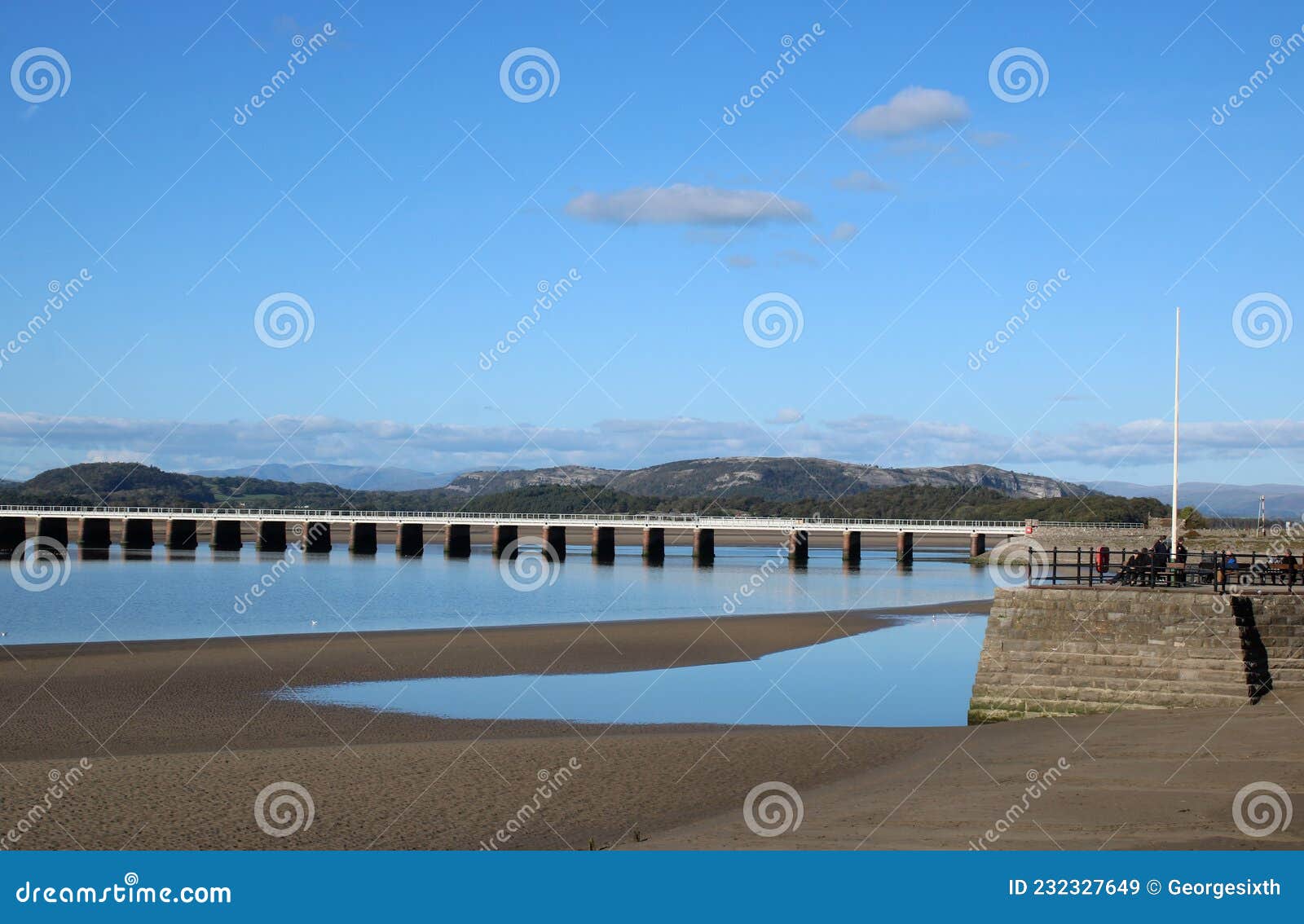 Arnside Pier, Railway Viaduct, River Kent, Cumbria Stock Image - Image ...