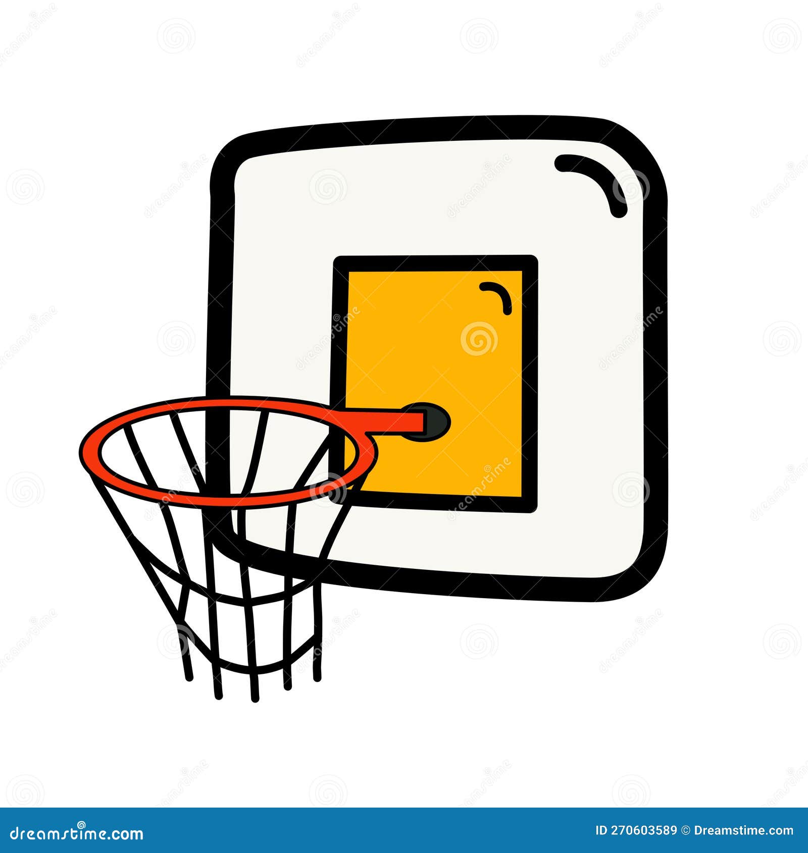 Aro De Baloncesto Y Backboard. Caricatura Stock de ilustración ...