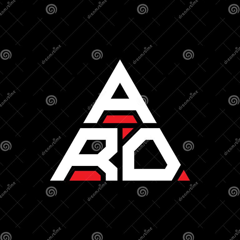 ARO Triangle Letter Logo Design with Triangle Shape. ARO Triangle Logo ...