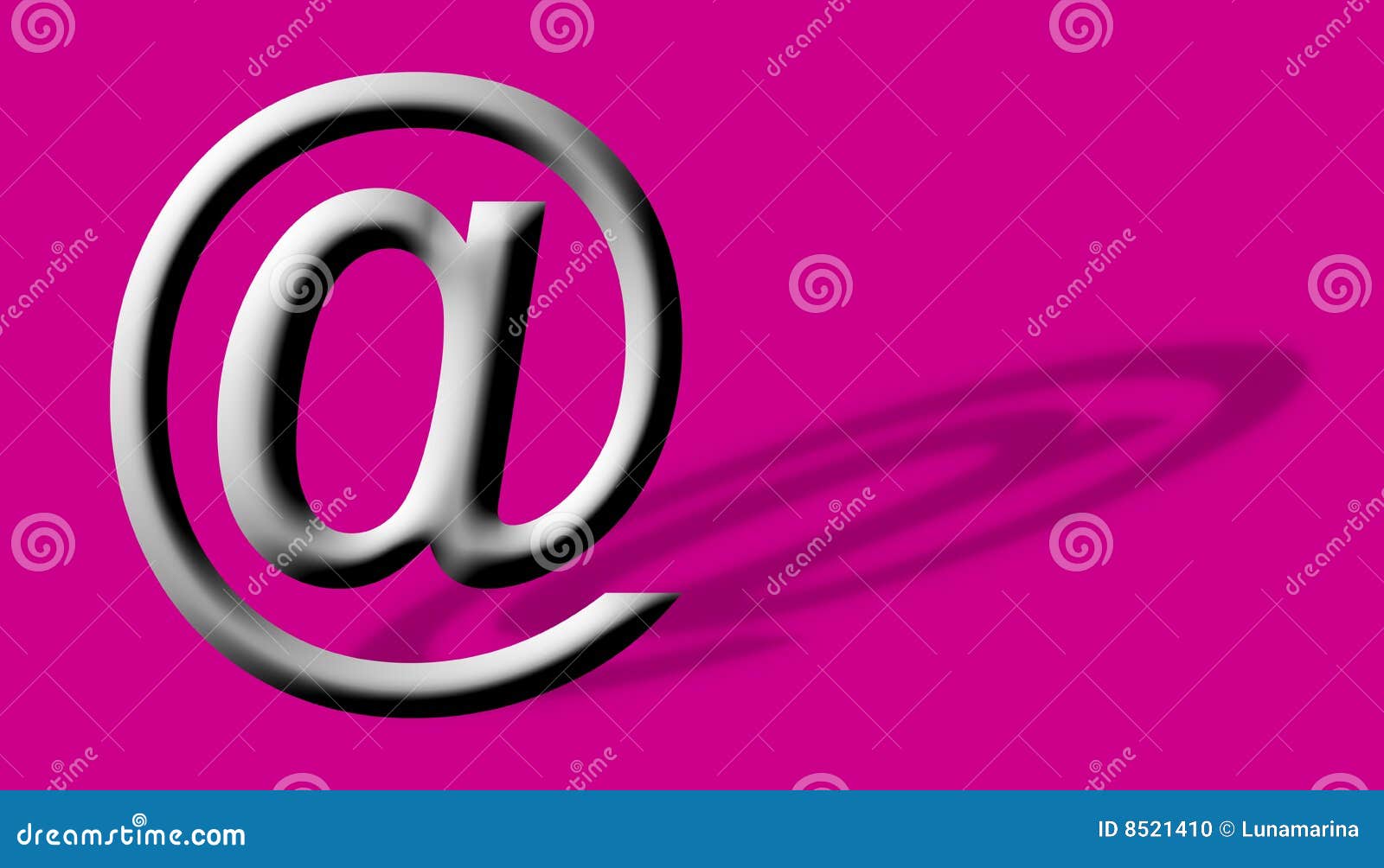 Arobase BIJ E-mailsymboolillustratie Stock Illustratie - Illustration ...