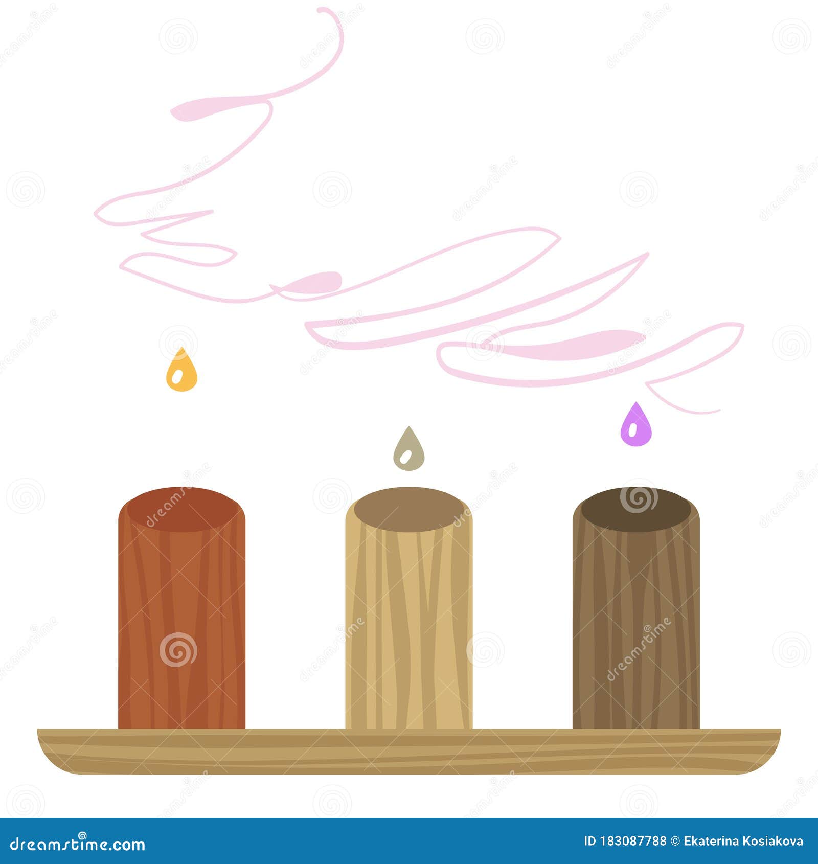 Aroma Diffuser, Aroma and Smoke. Vector Illustration. Stock Vector ...