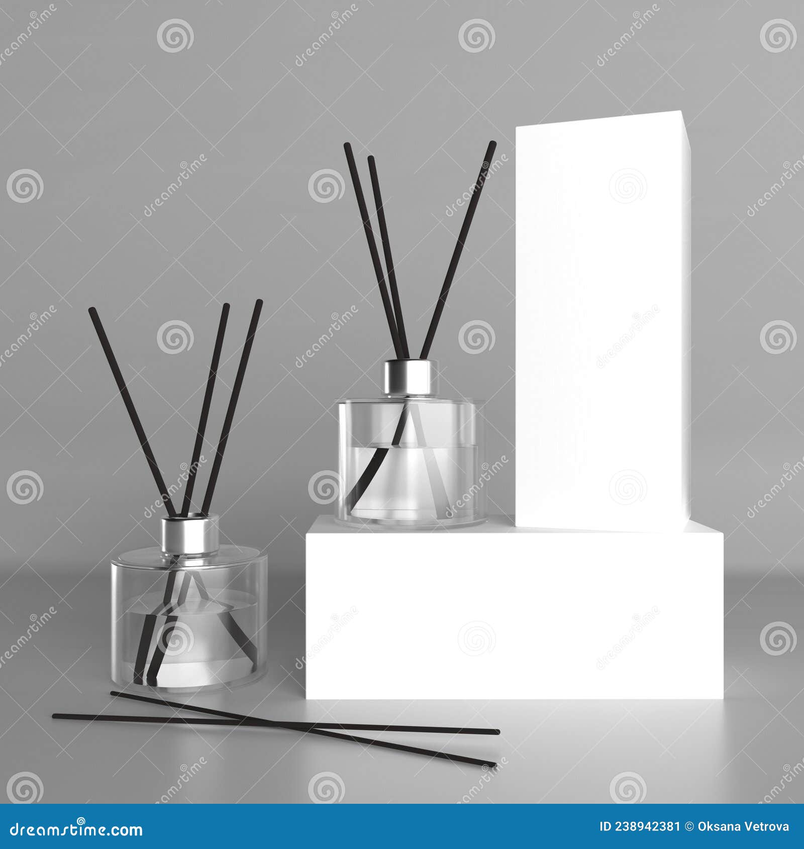 3D Render Aroma Diffuser Mockup with Sticks with Space for Sticker ...