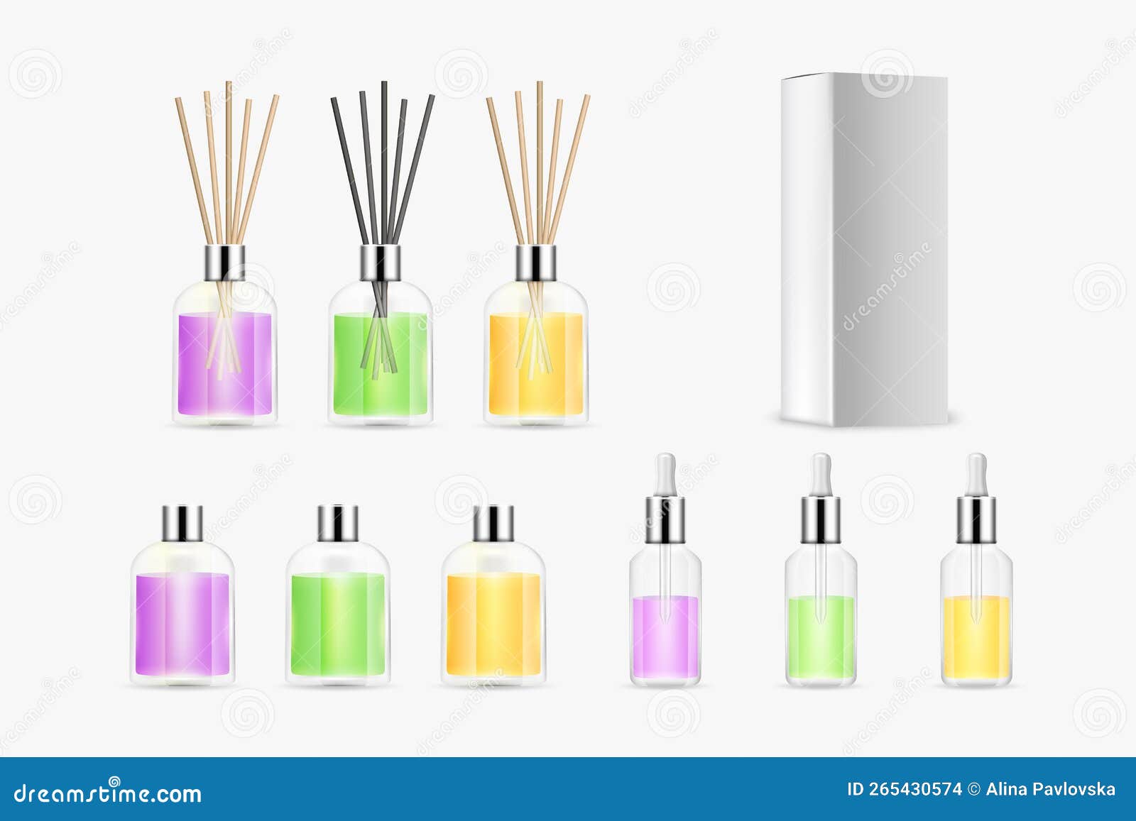 Aroma Diffusers Set with Wooden Sticks and Bottles of Oil Essentials ...