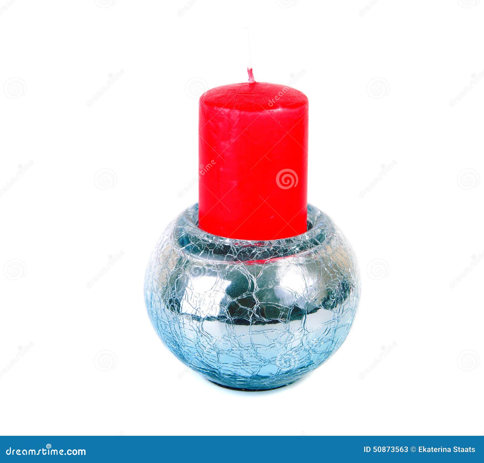 Aroma Red Candle in Silver Glass Candlestick Stock Image - Image of ...
