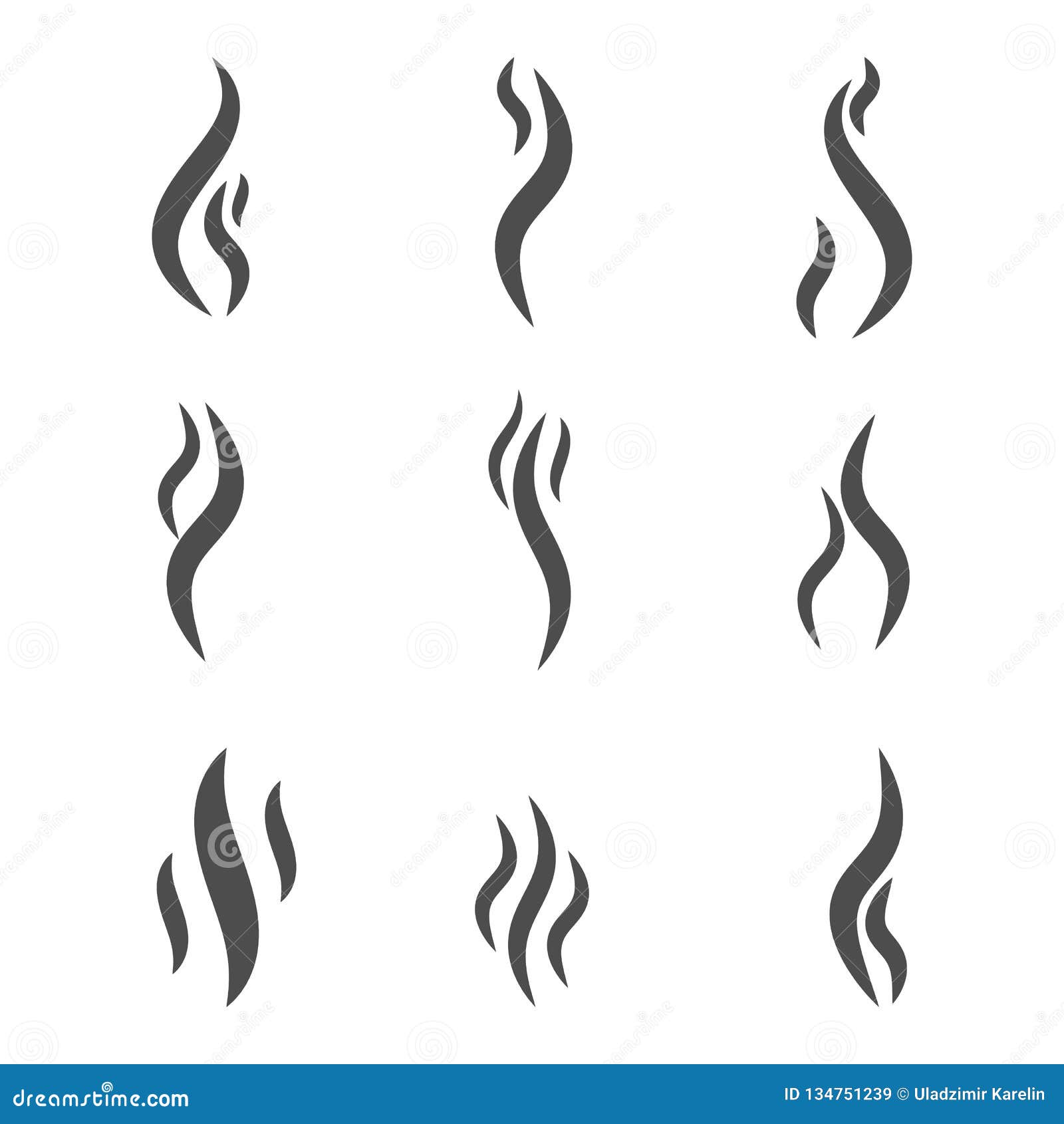 Smell Icon. Cooking Steam Or Warm Aroma Smell Mark, Steaming Vapour ...