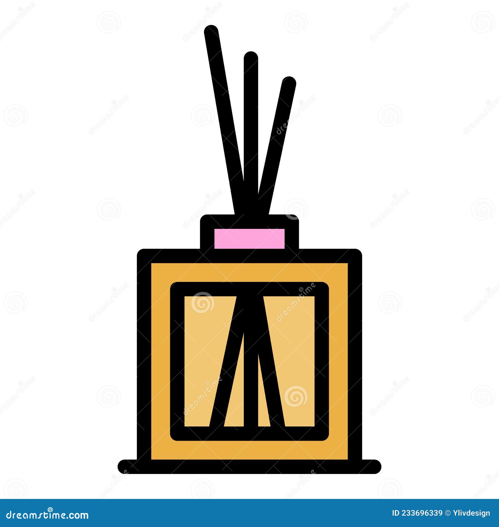 Aroma Sticks Diffususor Pictogram Kleurenlijnvector Vector Illustratie ...