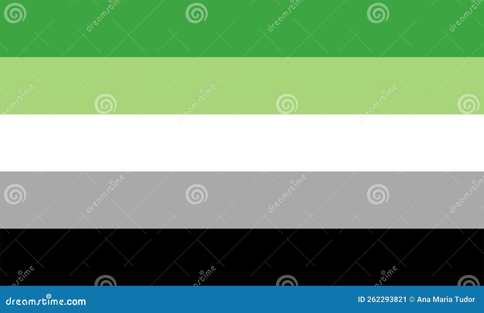 Aromantic Pride Flag stock illustration. Illustration of alloromantic ...