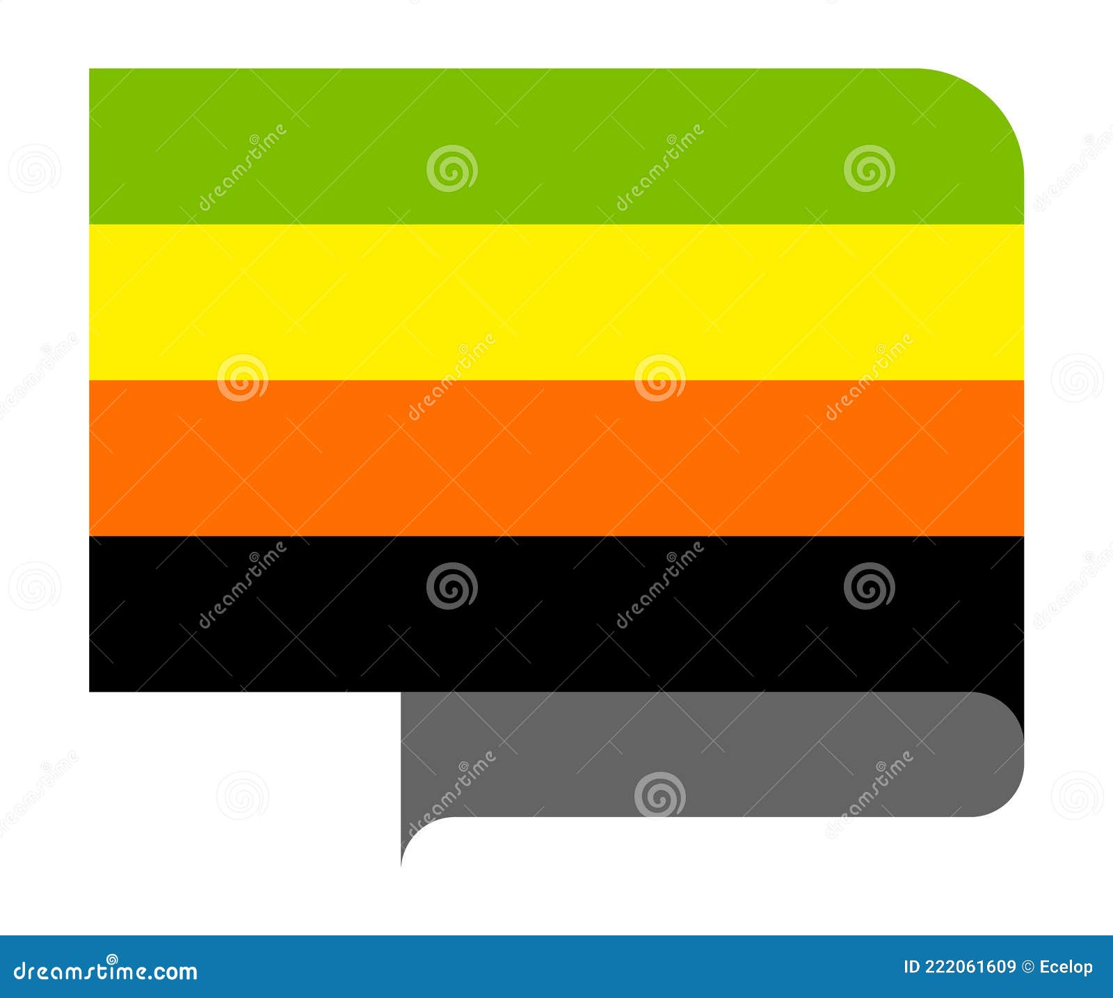 Aromantic Pride Flag On White Background. Pride Symbol.The Official ...