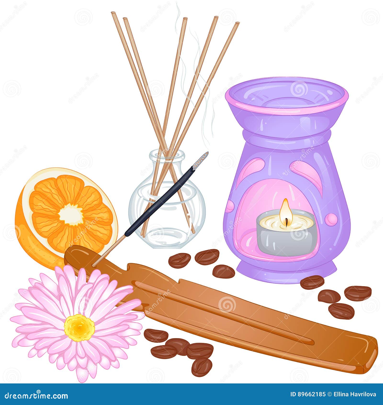 Aromatherapy stock vector. Illustration of design, harmony - 89662185