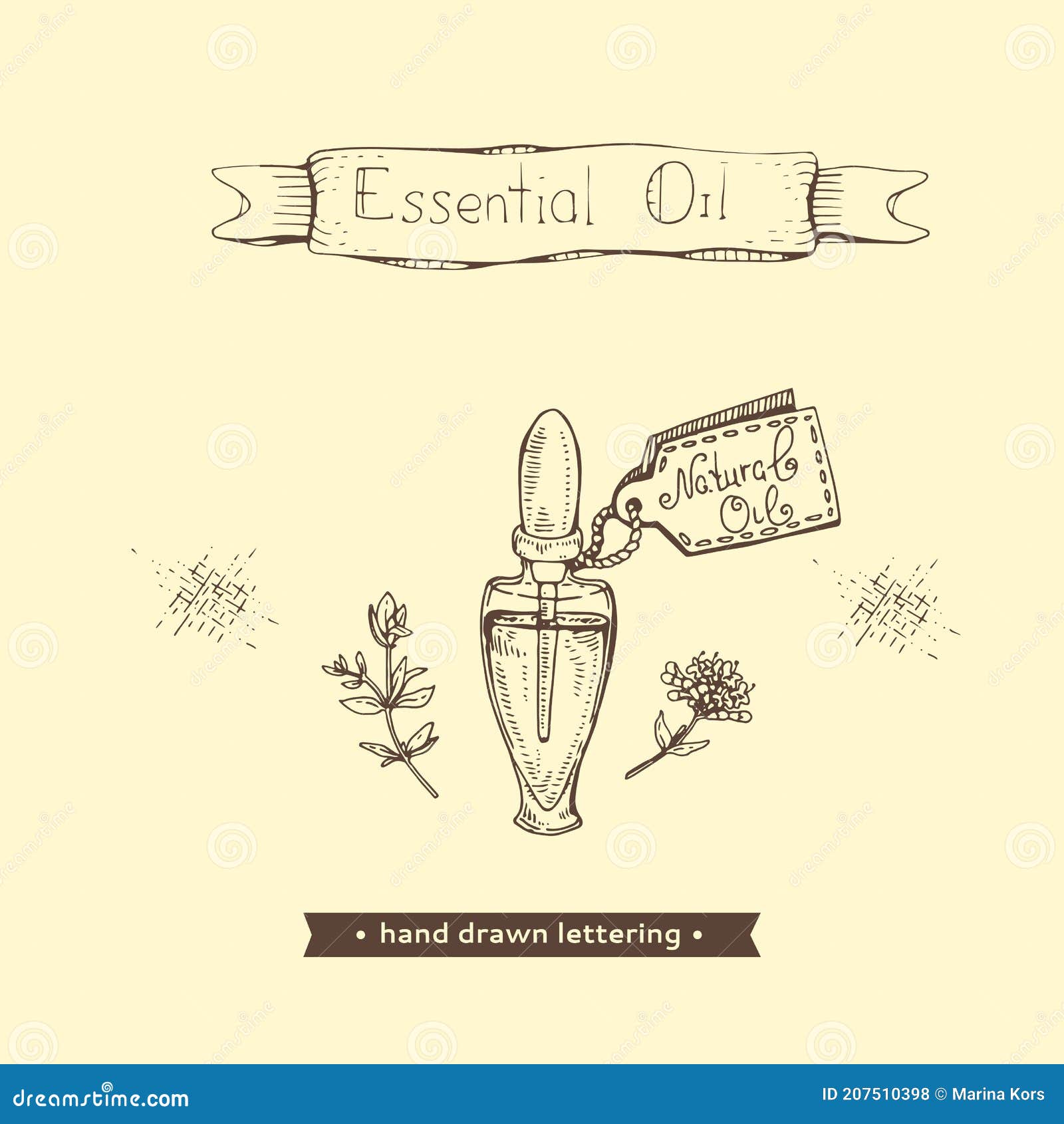 Aromatherapy Accessory . Detailed Hand-drawn Sketches Stock ...