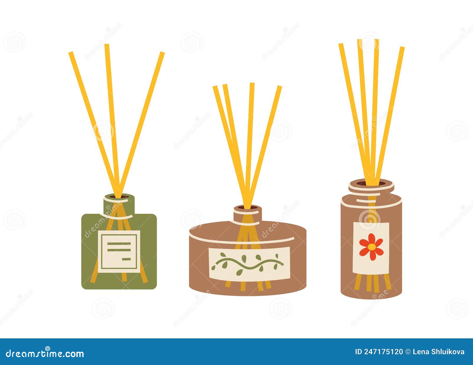 Aromatherapy. Aroma Diffusers Set, Cartoon Style Stock Vector ...