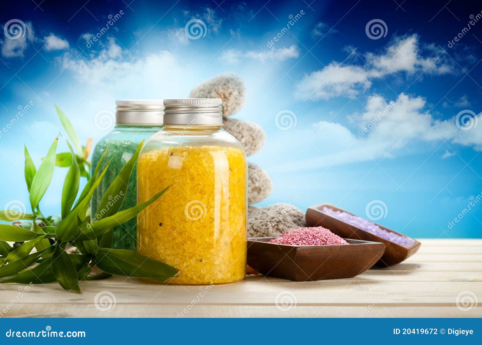 Aromatherapy bath salt stock photo. Image of natural - 20419672