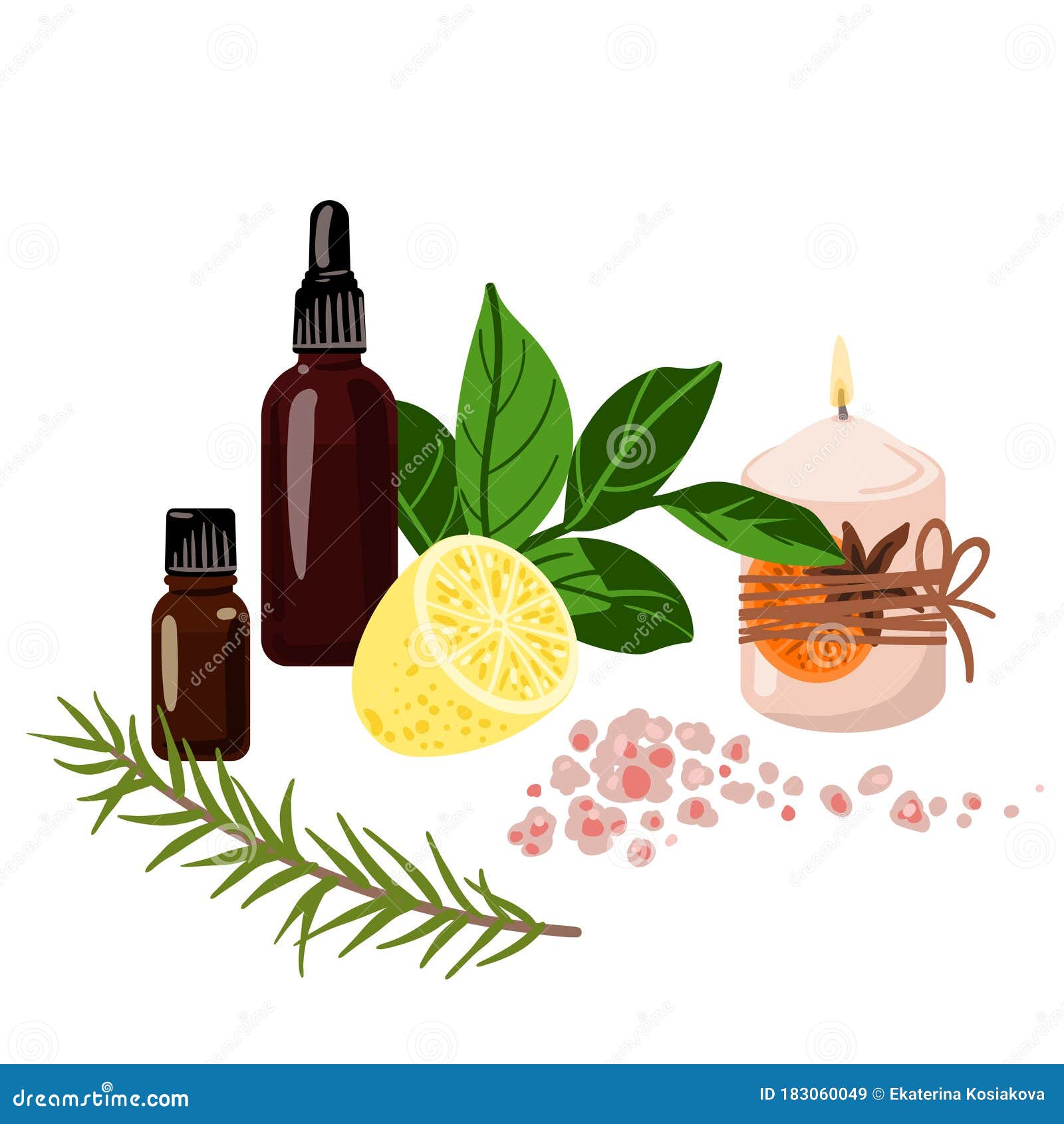 Aromatherapy and Devices and Means for Aromatherapy. Vector ...