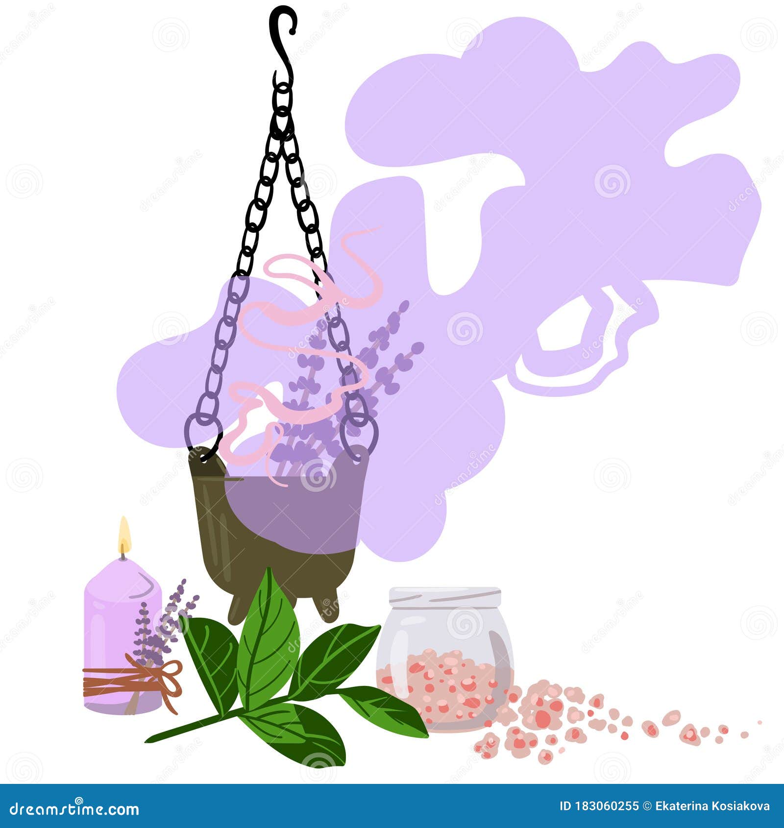 Aromatherapy and Devices and Means for Aromatherapy. Vector ...