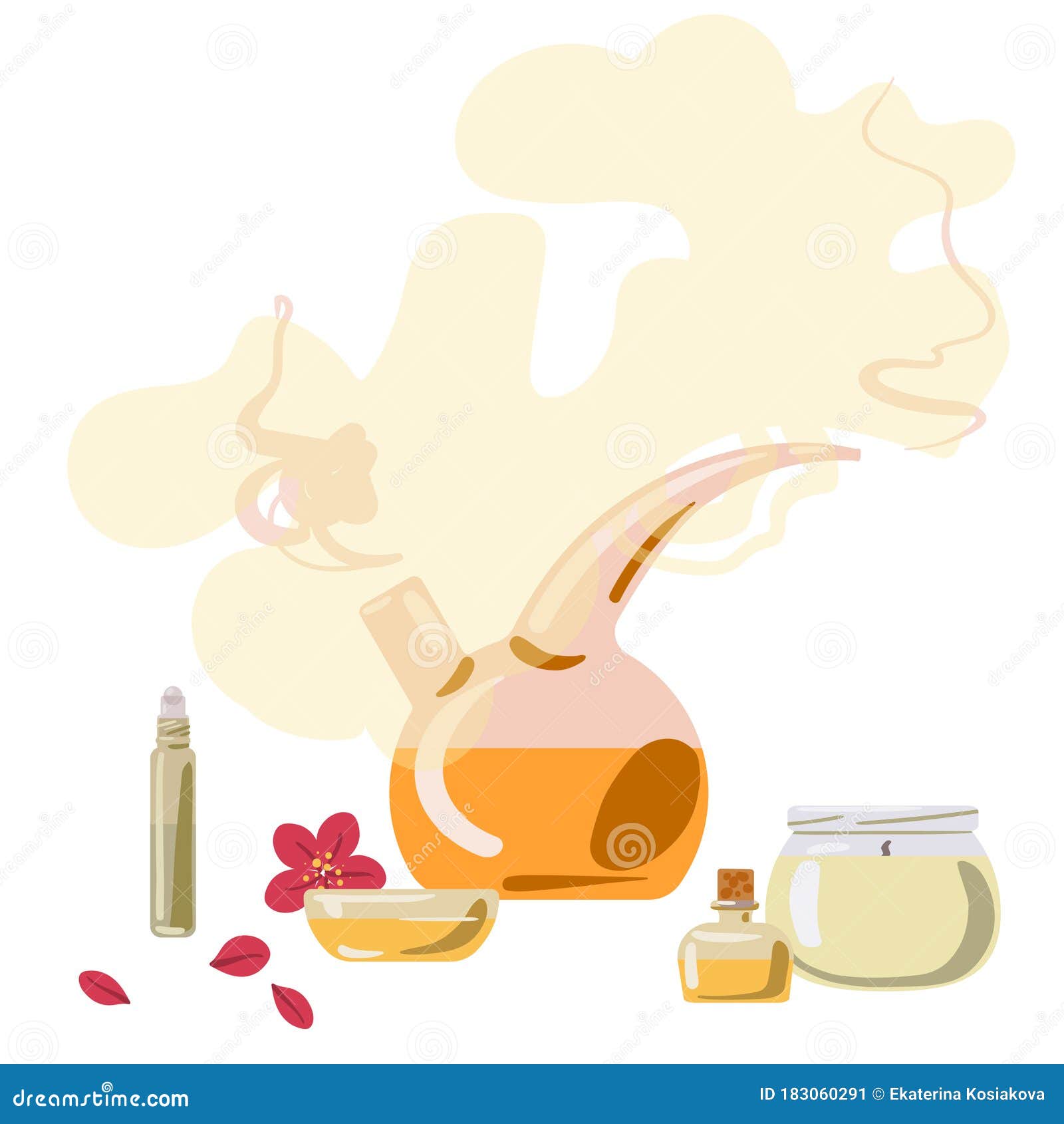 Aromatherapy and Devices and Means for Aromatherapy. Vector ...