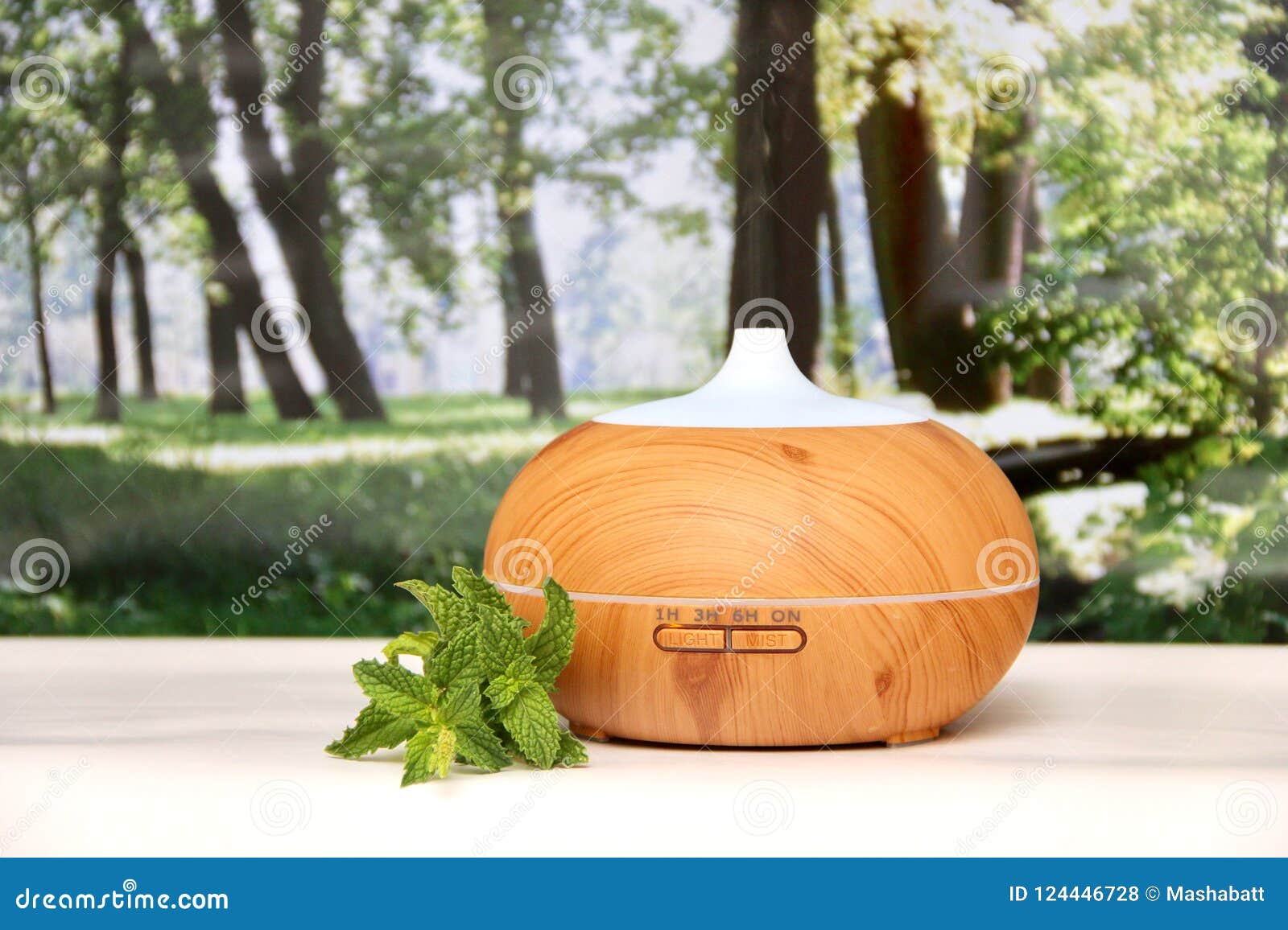 Aromatherapy with a Diffuser and Mint Stock Photo - Image of human ...