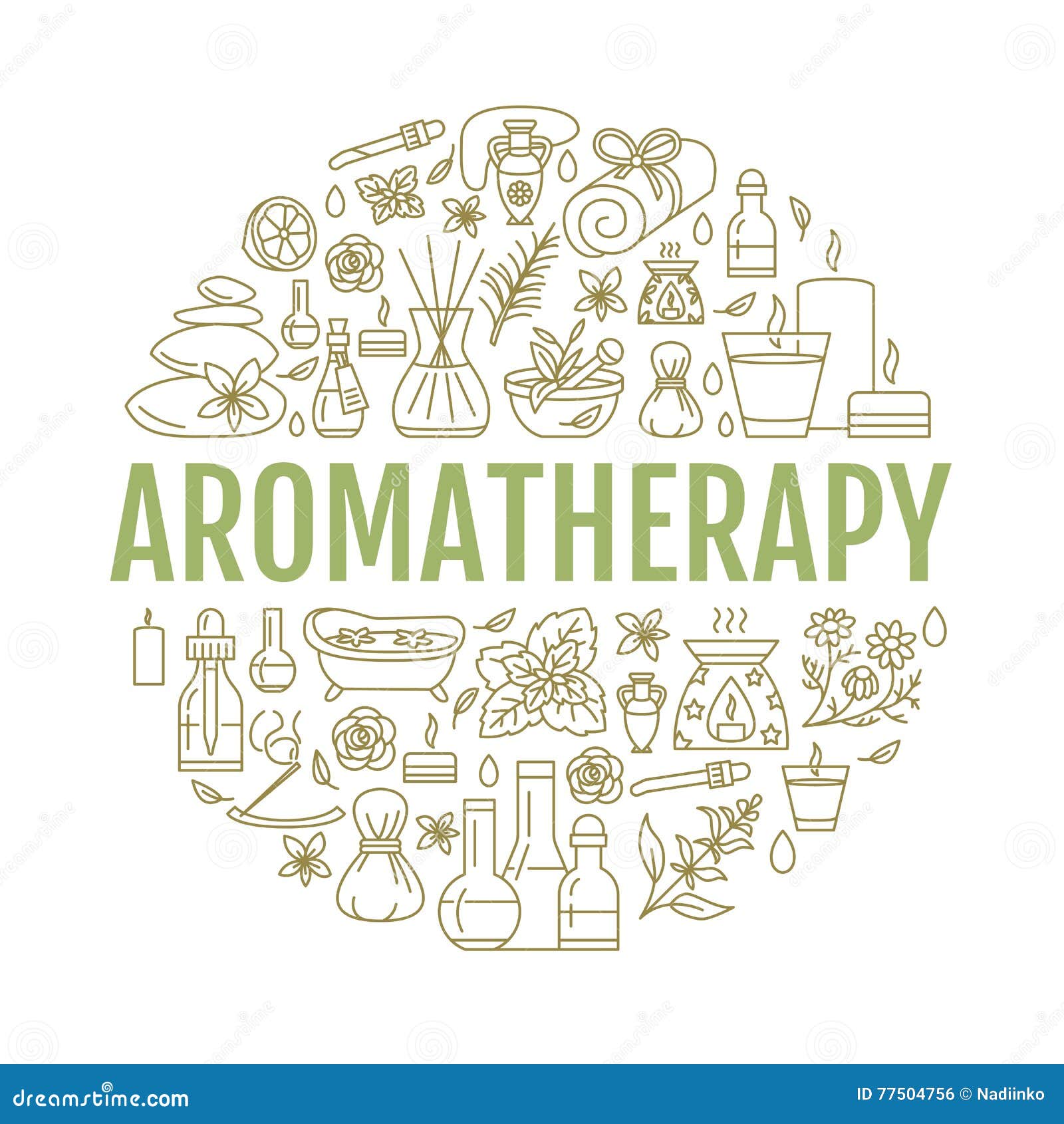 Aromatherapy and Essential Oils Brochure Template Stock Vector ...