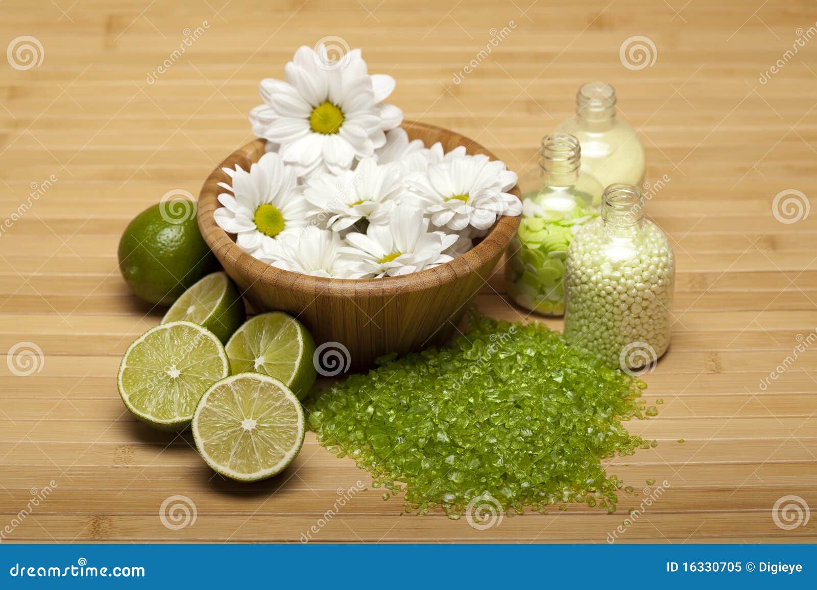 Aromatherapy - Flowers and Bath Salt Stock Image - Image of care ...