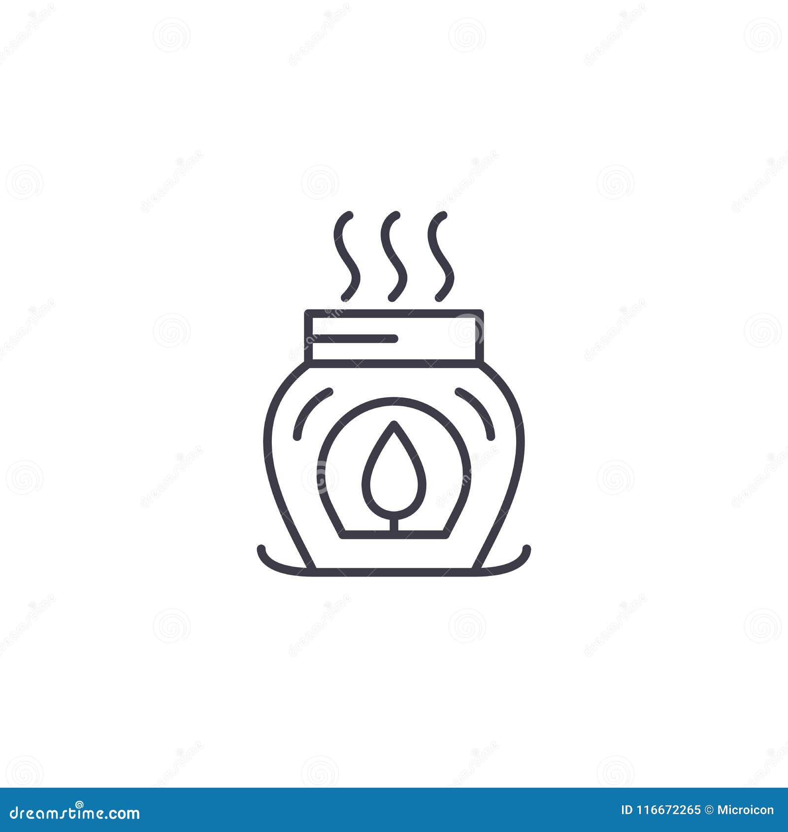 Aromatherapy Linear Icon Concept. Aromatherapy Line Vector Sign, Symbol ...