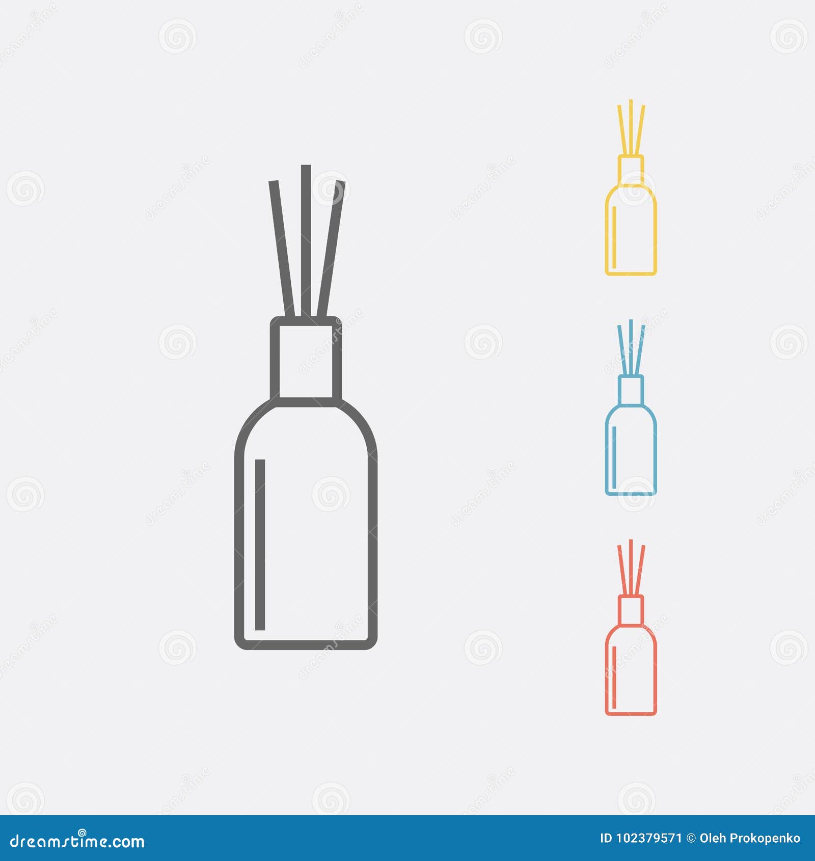 Reed Diffuser, Frangipani Flower And Pebble Tower Watercolor Drawing On ...