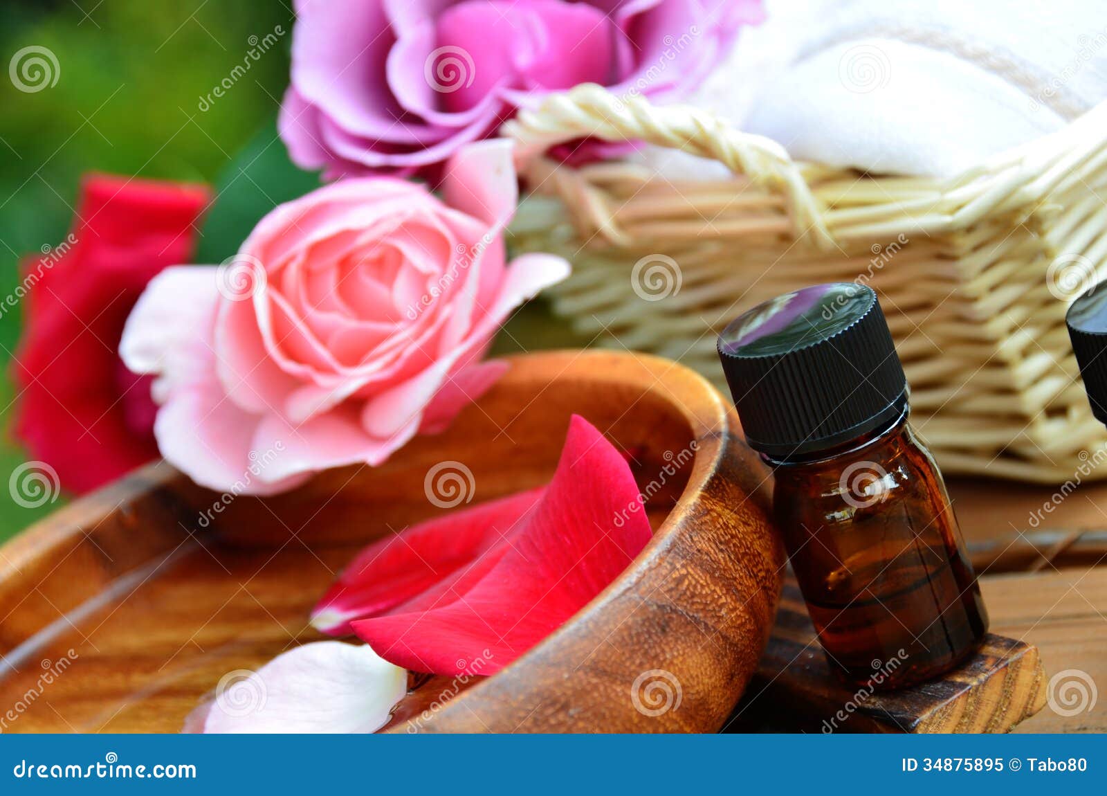 Aromatherapy treatment stock image. Image of rose, flower - 34875895