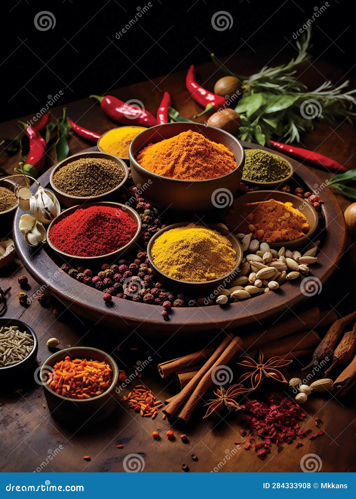 Aromatic Captivating World of Multi Colored Spices Herbs and Vegetables ...