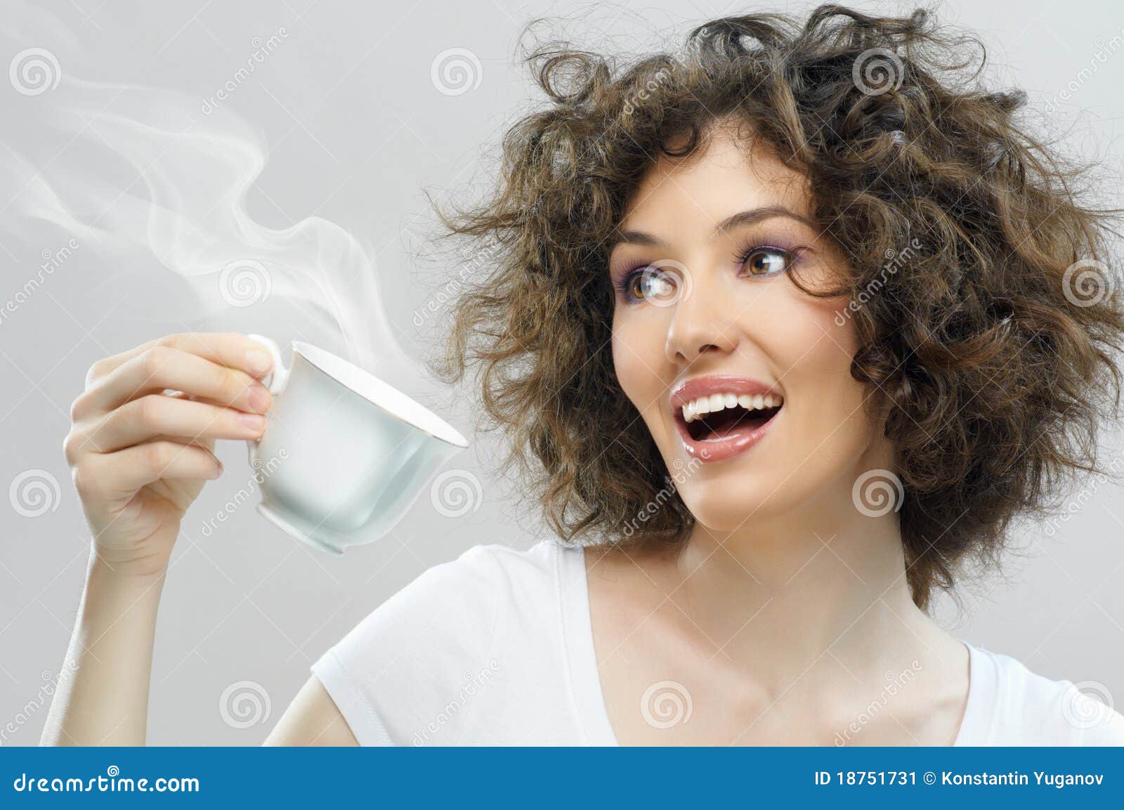 Aromatic coffee stock image. Image of female, femininity - 18751731