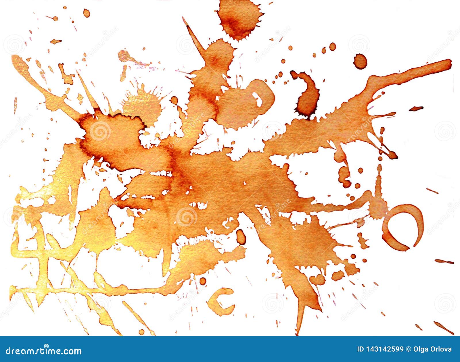 Aromatic Coffee Blot. the Pattern is Painted with Coffee Droplets Stock ...