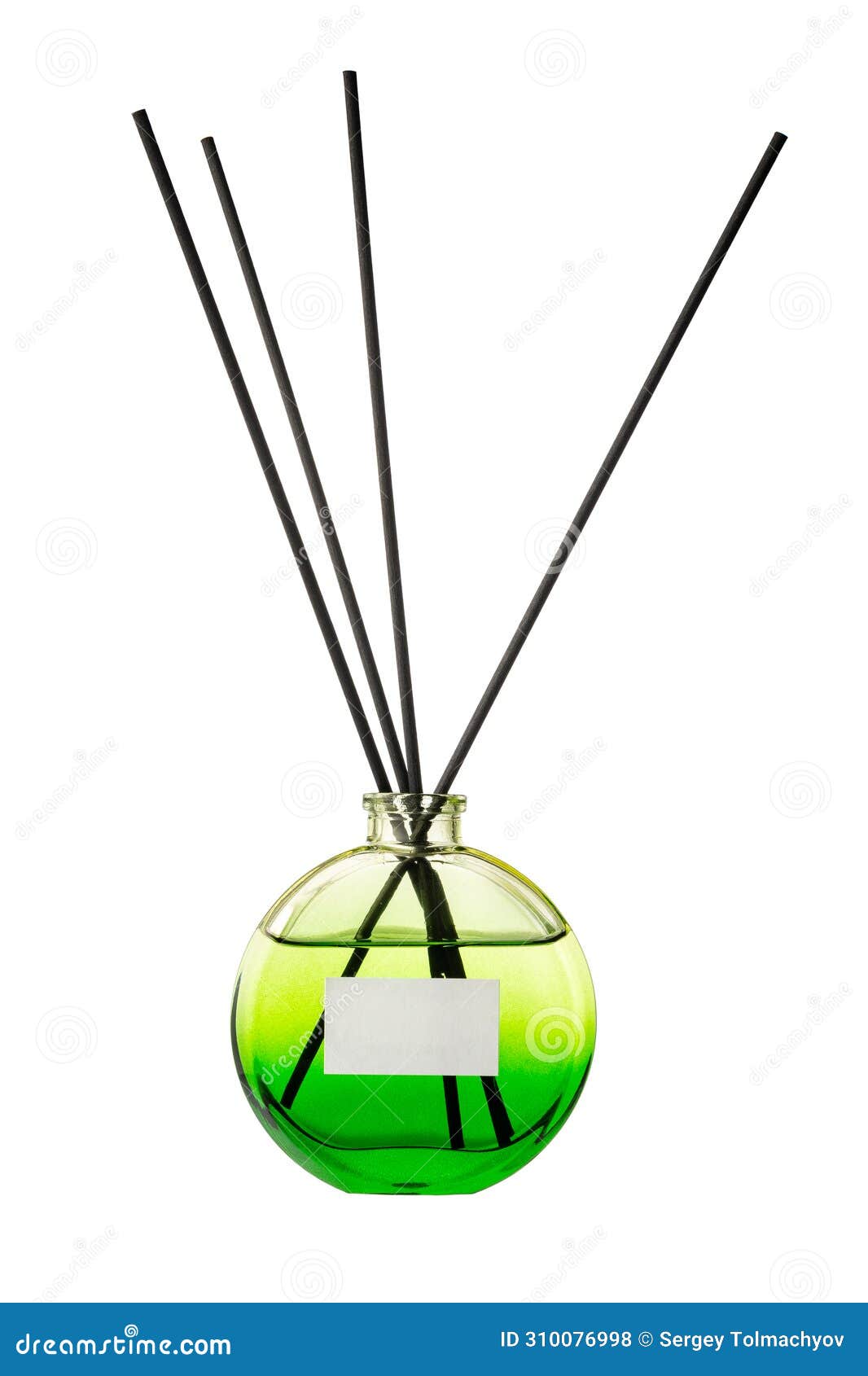 Aromatic Diffuser Bottle with Sticks Isolated on White Background Stock ...