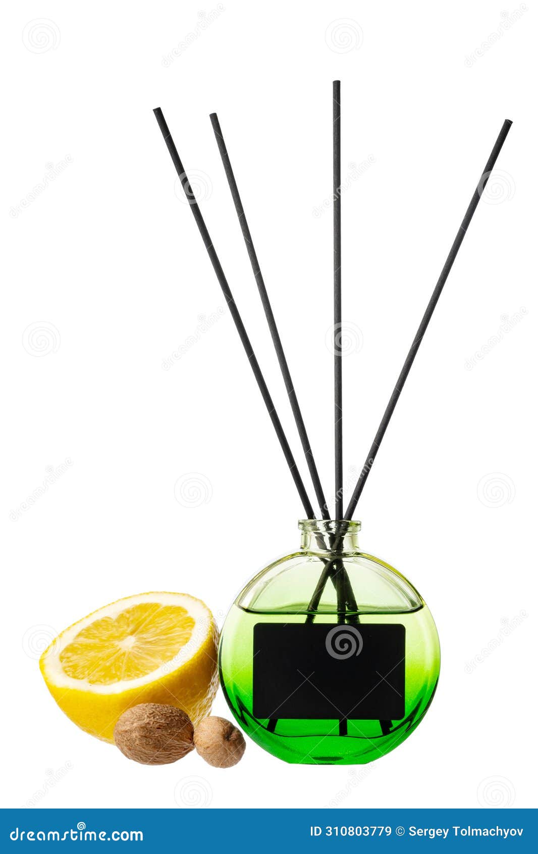 Aromatic Diffuser with Citrus Lemon Scent Isolated on White Stock Image ...