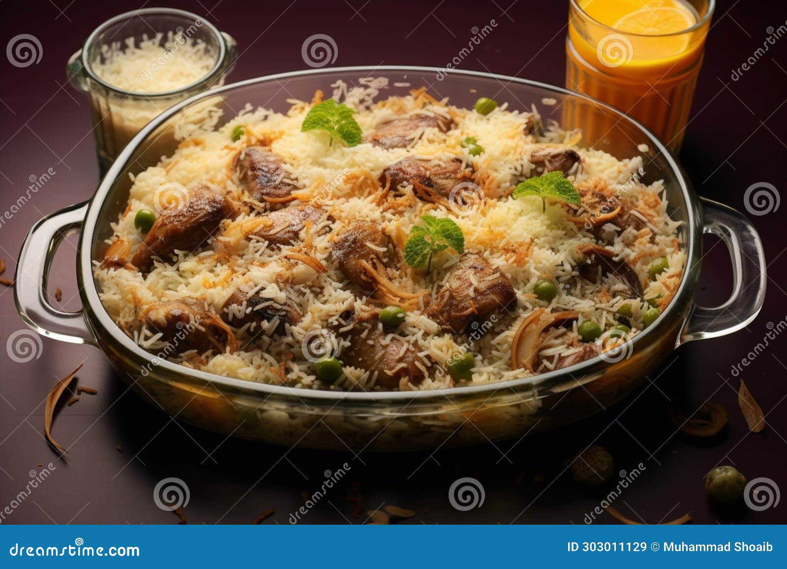 Aromatic Feast Mutton Biryani Presented Enticingly On A Table Royalty ...