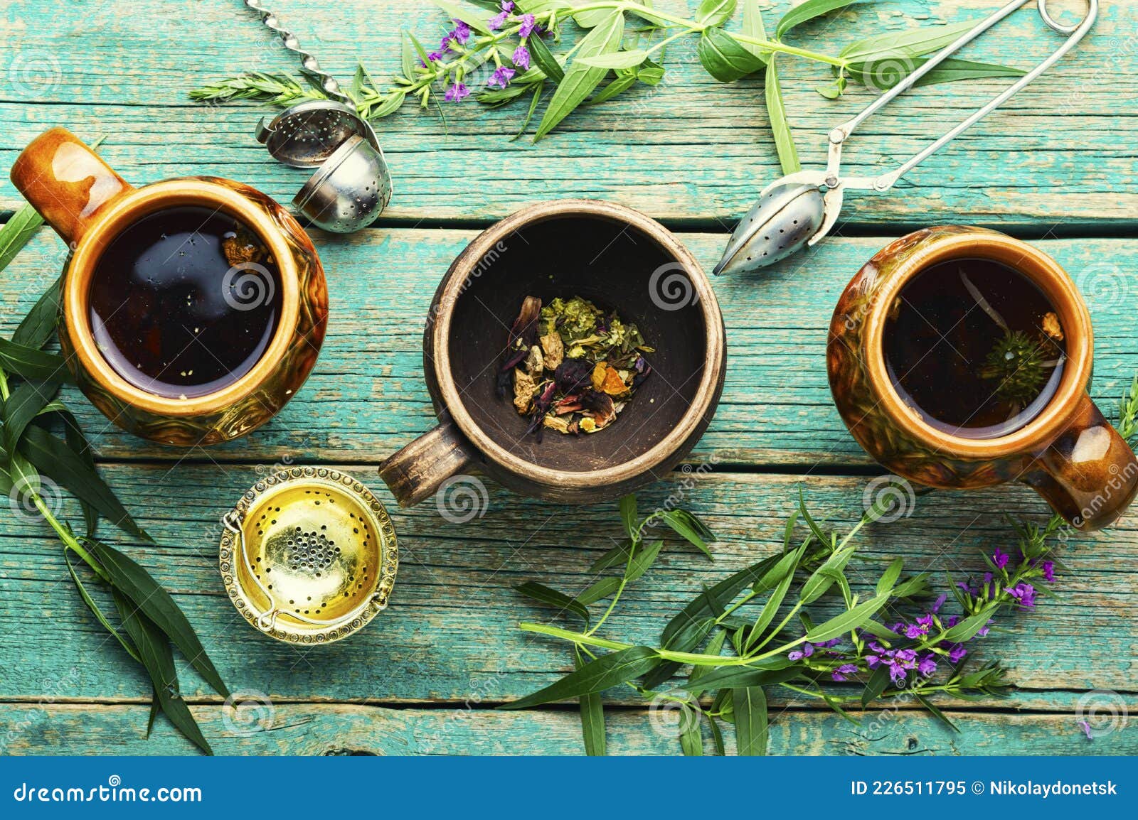 Aromatic fireweed tea stock image. Image of health, fresh - 226511795