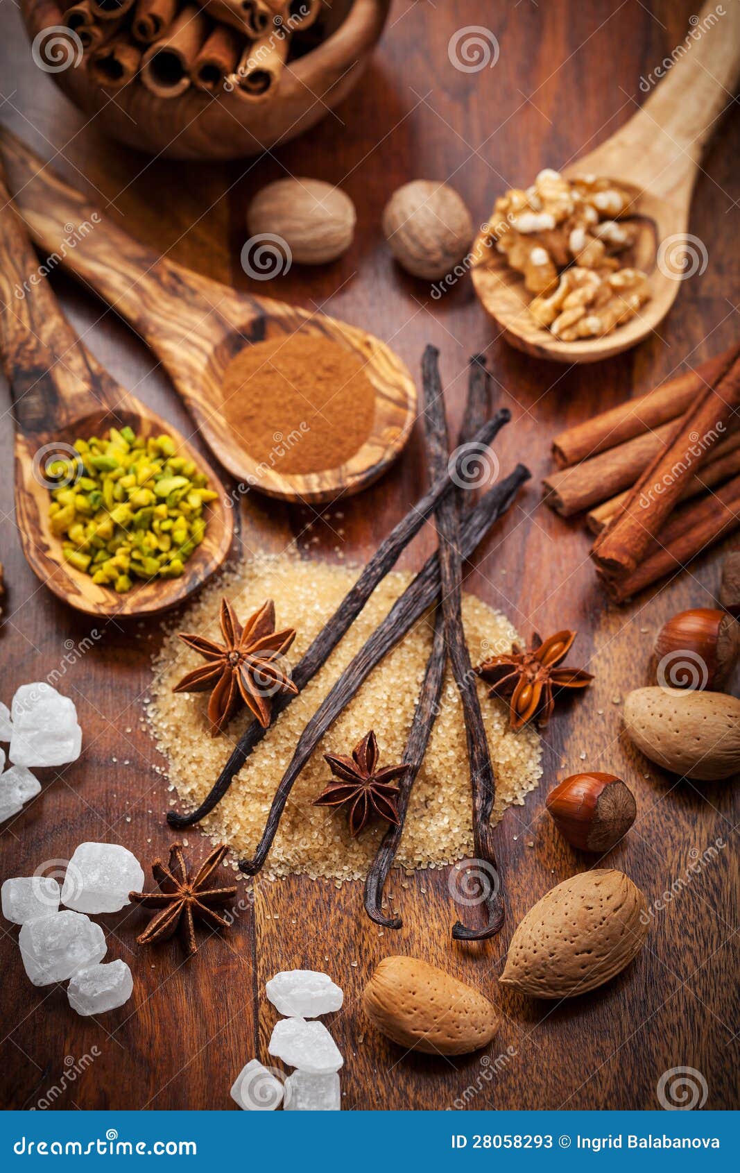 Aromatic food ingredients stock image. Image of pecan - 28058293